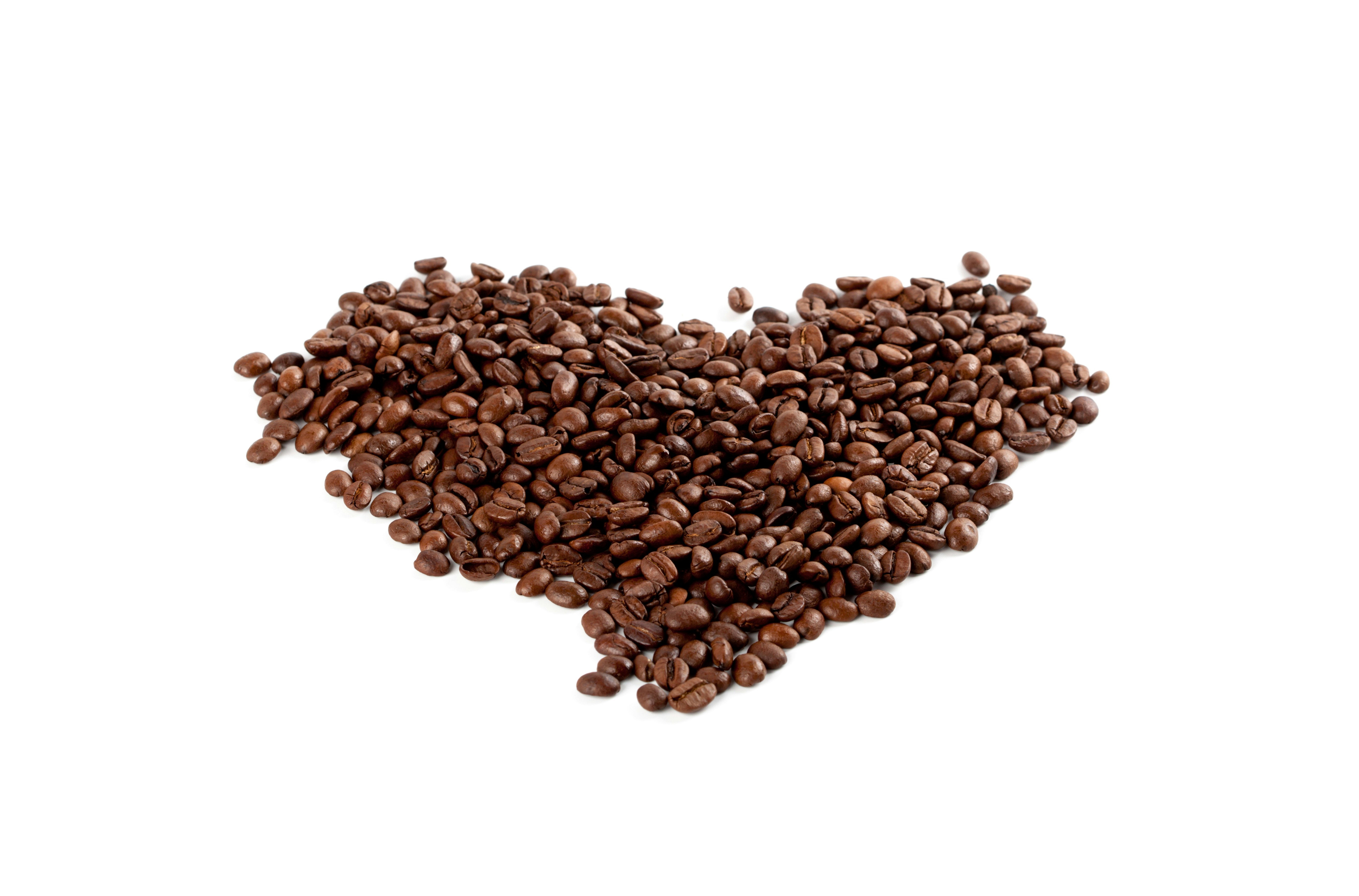 Minimalist Coffee Heart: A Quiet Embrace on White