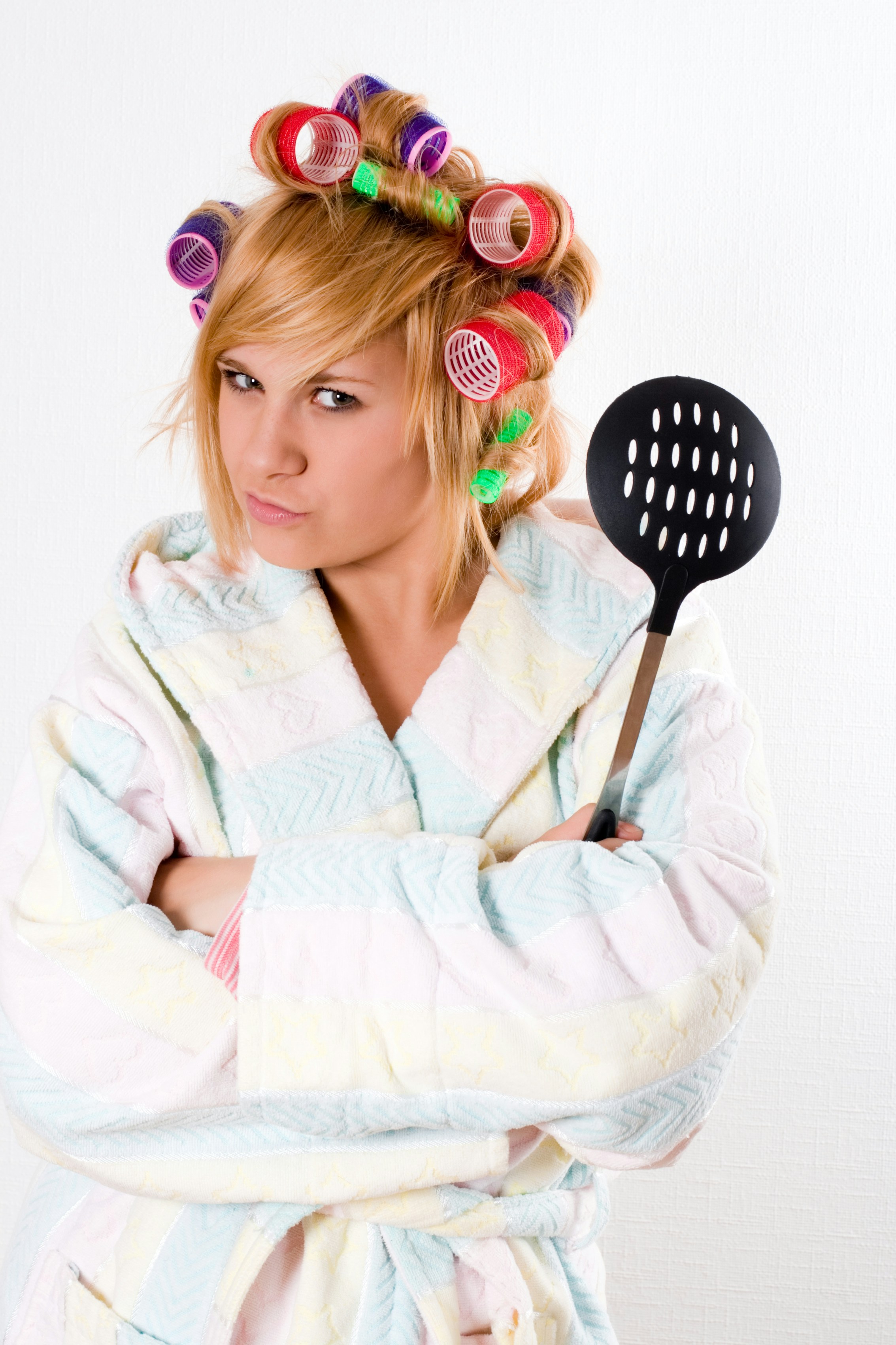 Curling Up with Color: A Portrait of Playful Prep in Custom Roll-Your-Own Hair Coils