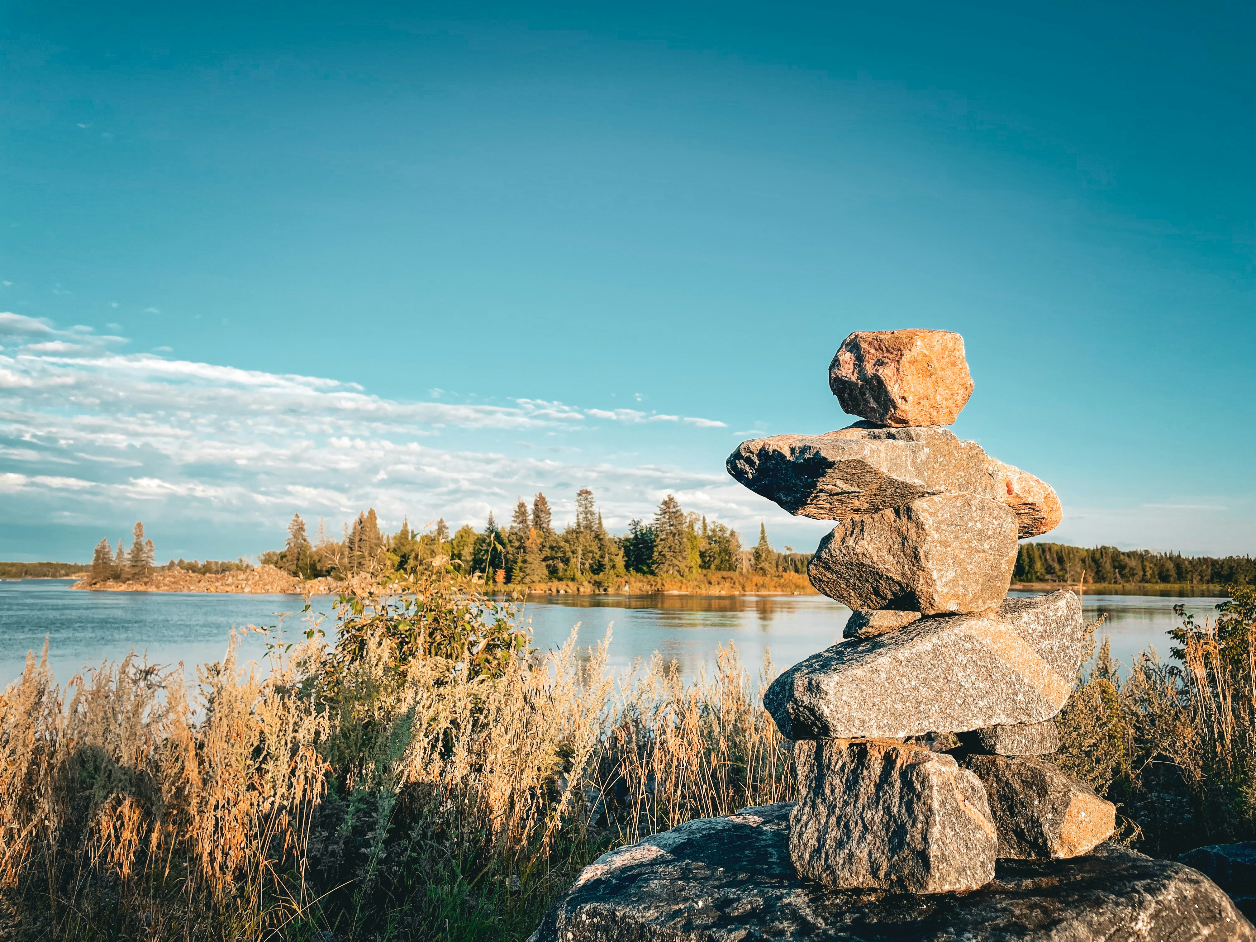 Stone Sentinel by the Lakeside