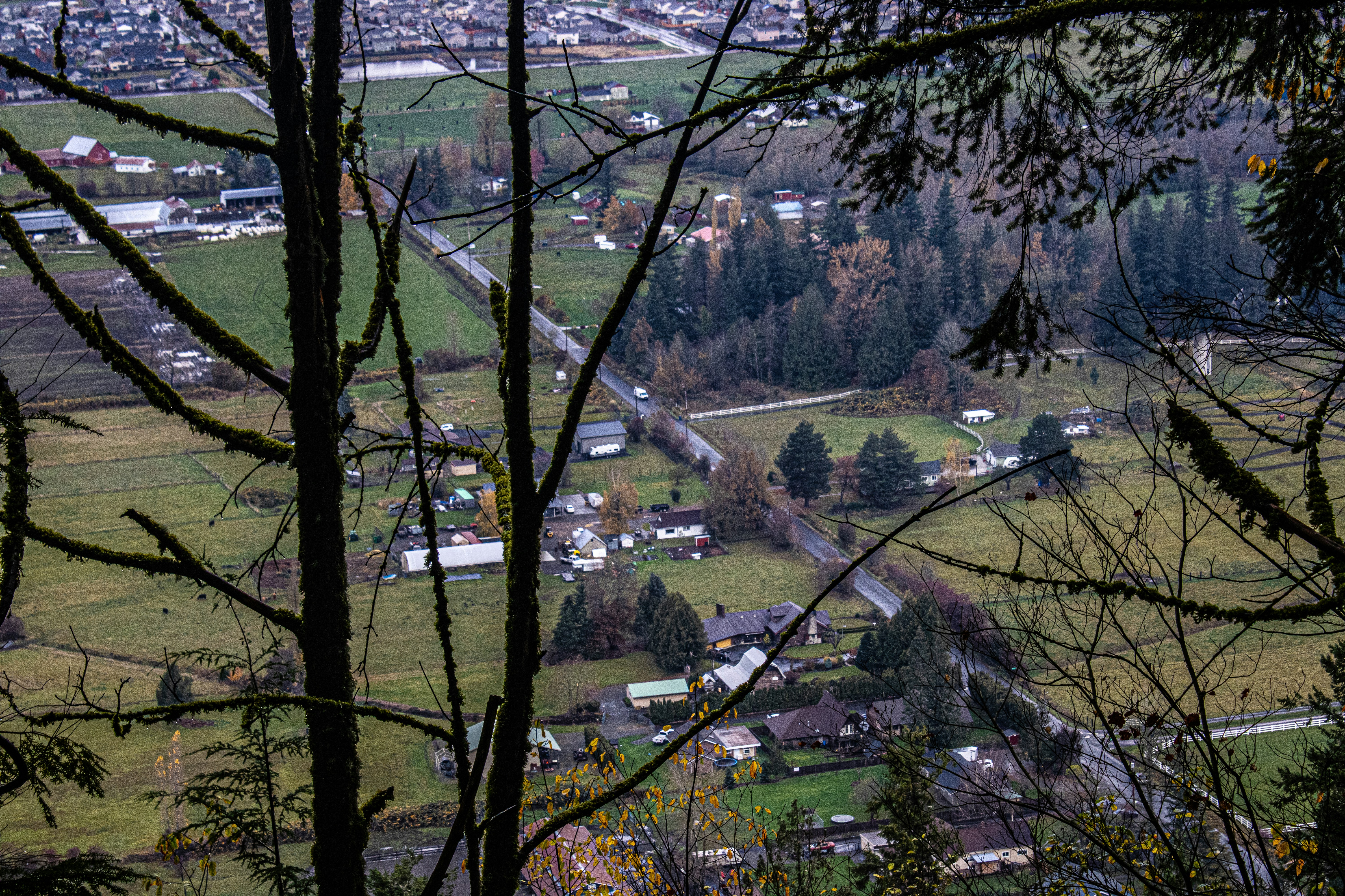 A view of a small town from a hill photo – Free Pinnacle peak park ...