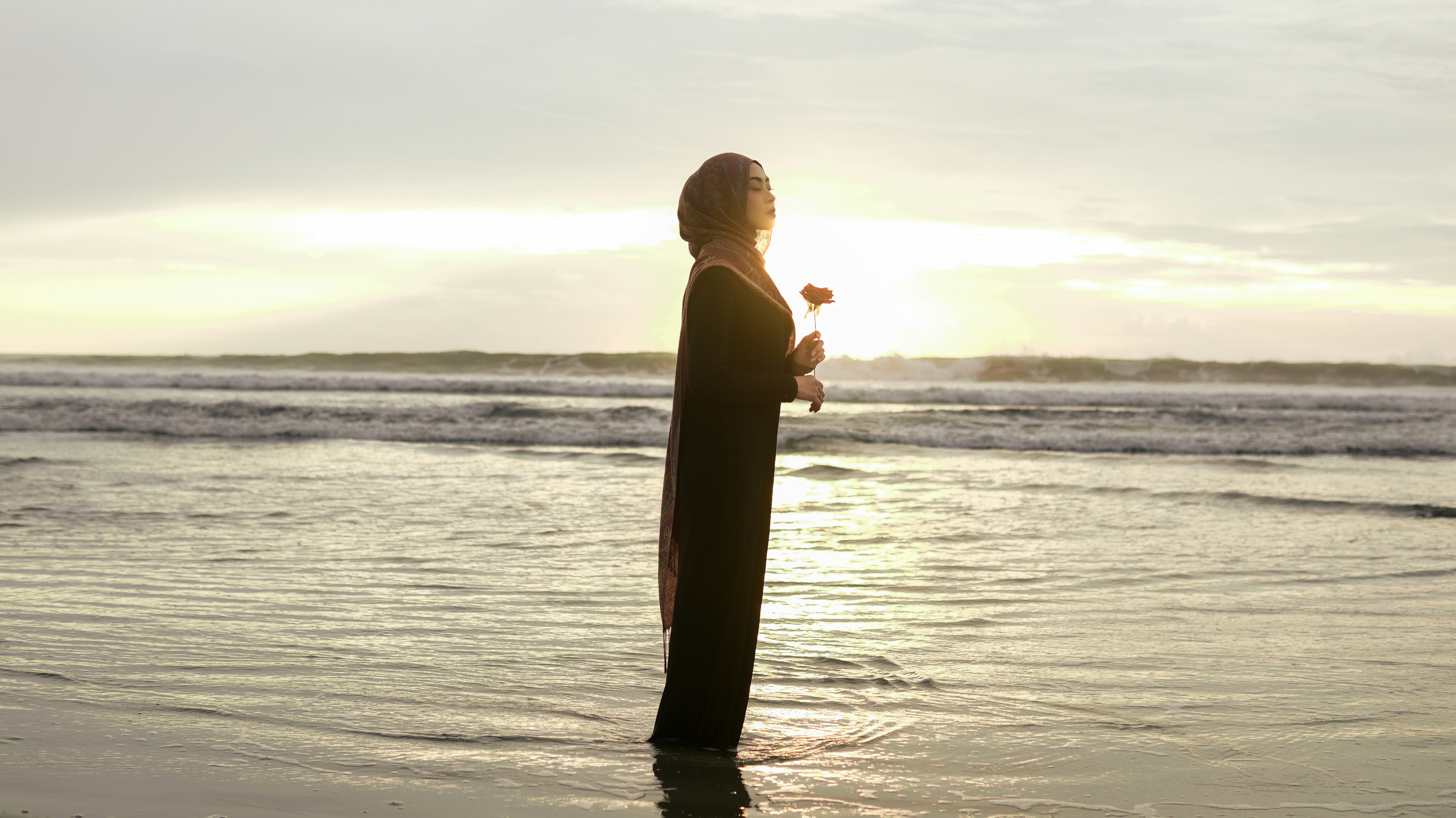 Silhouette Serenity by the Shore