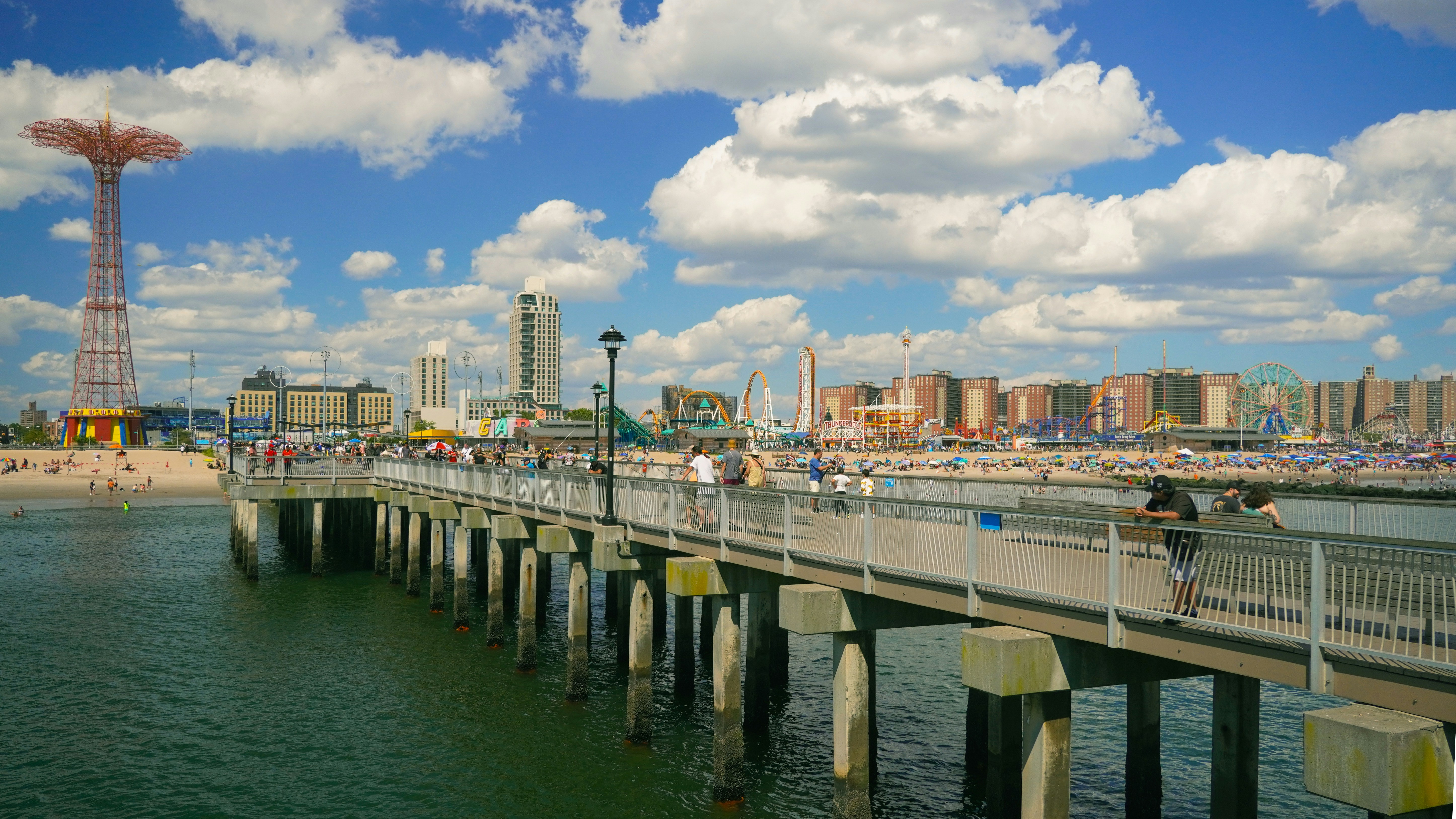 Pierline to the Skyline: Sunlit Walk Along a Harbour's Edge