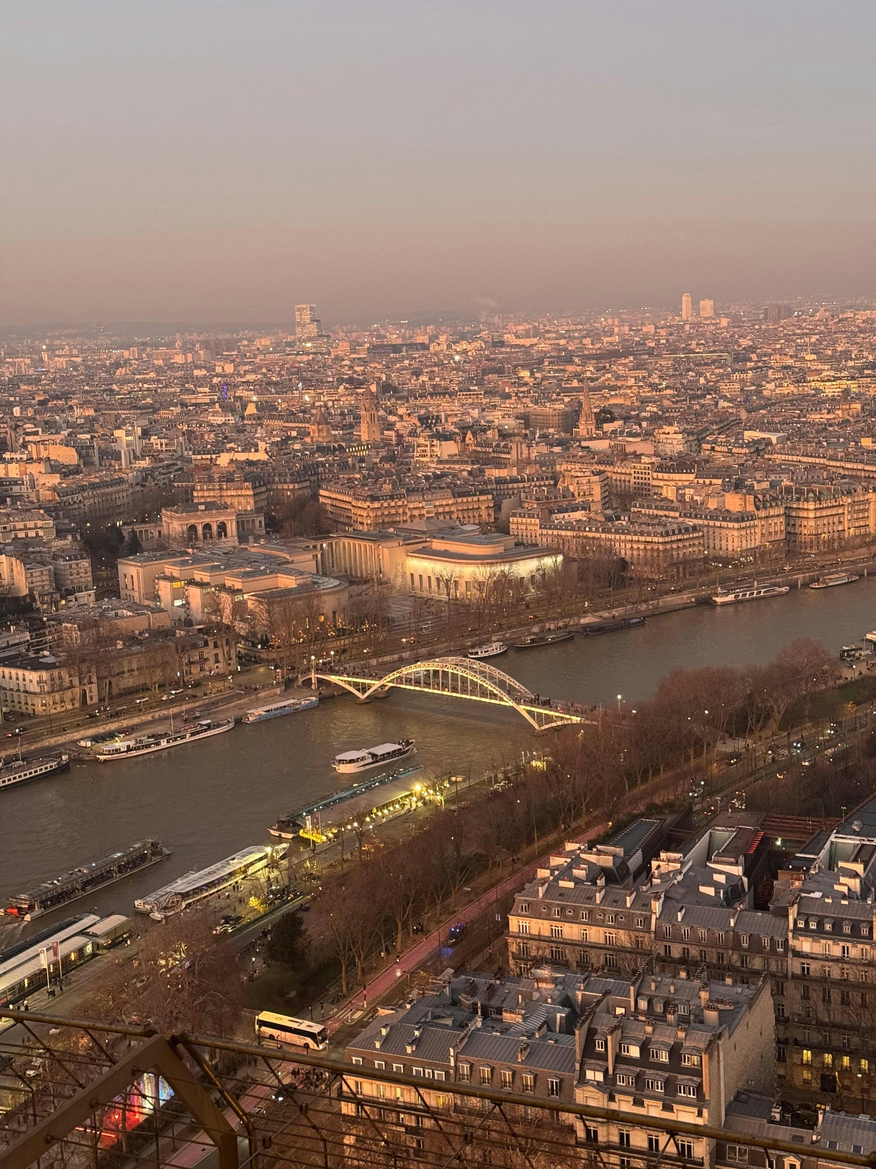 A view of the city of paris from the top of the eiffel tower photo ...