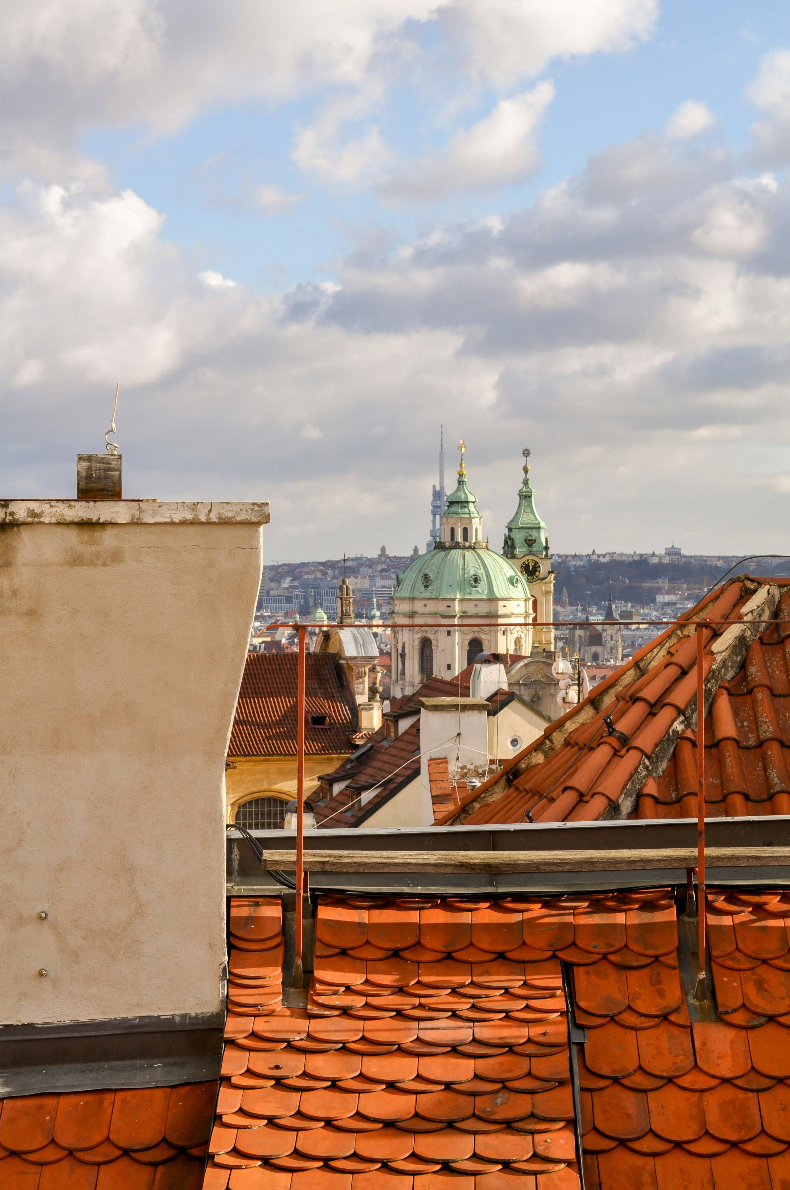 A view of a city from the roof of a building photo – Free Prague Image ...
