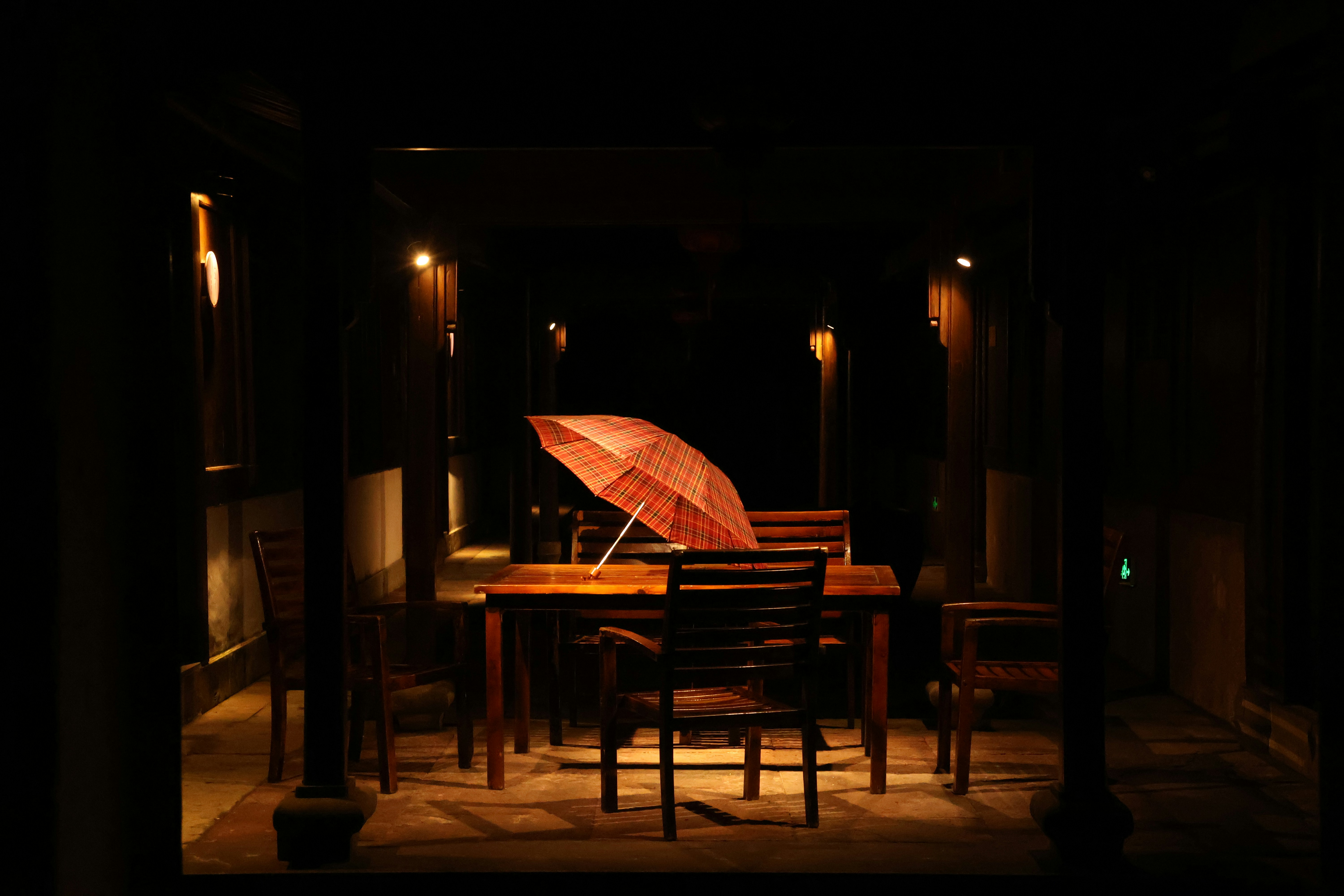 Whisper of the Umbrella: A Still Life in Shadows