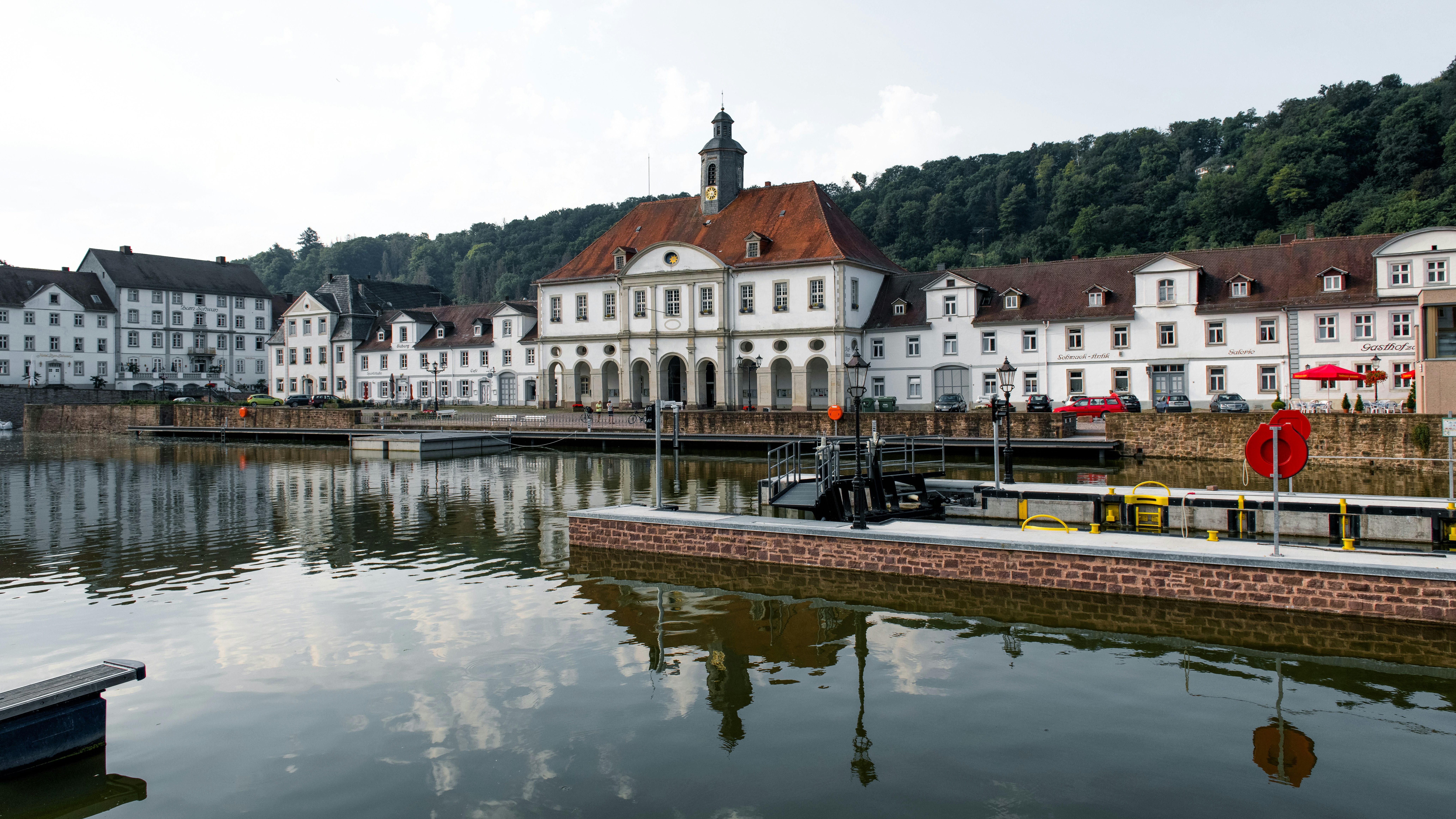 Historic Facades by the Riverside