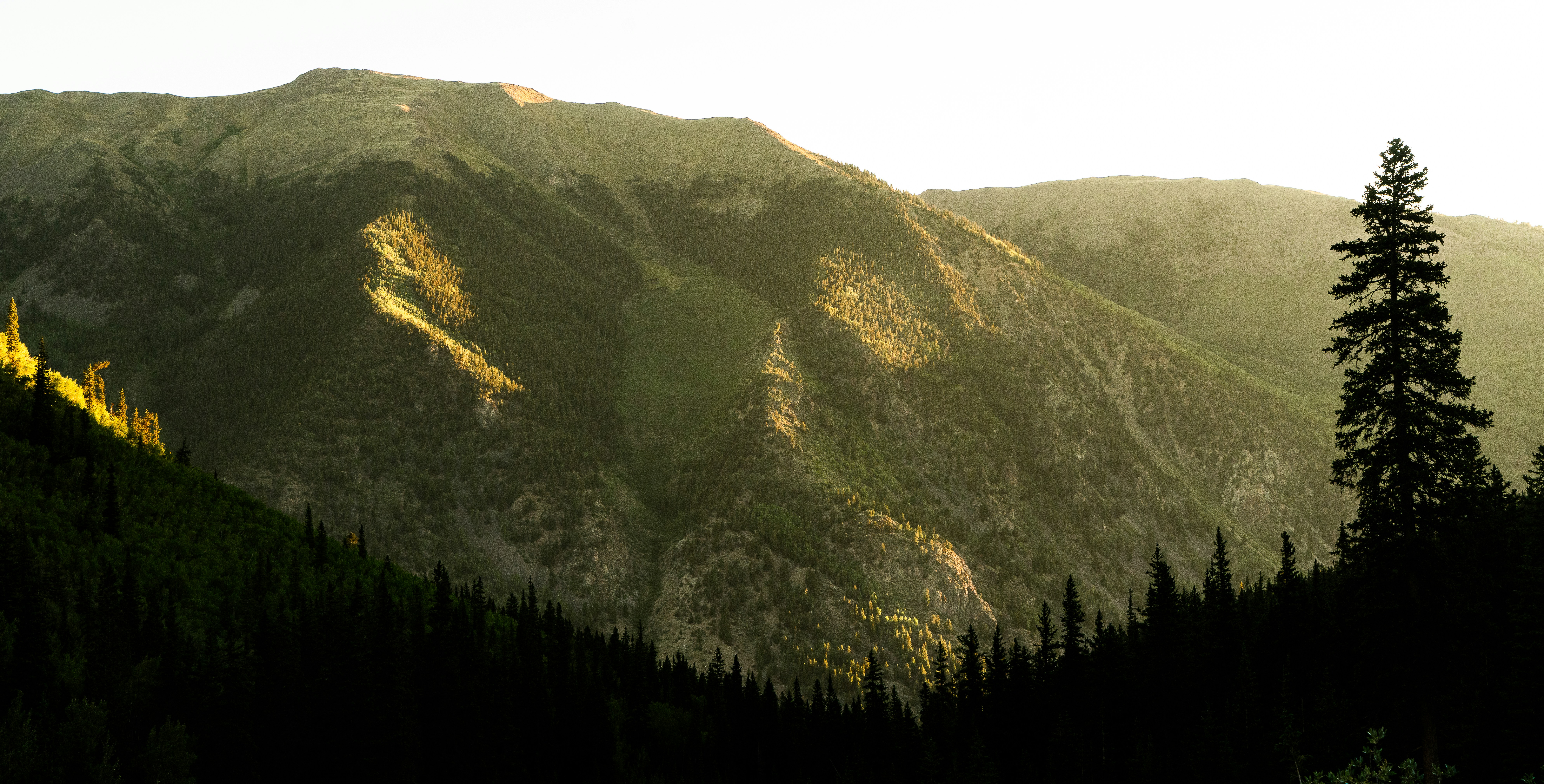 Golden Light on Rugged Peaks