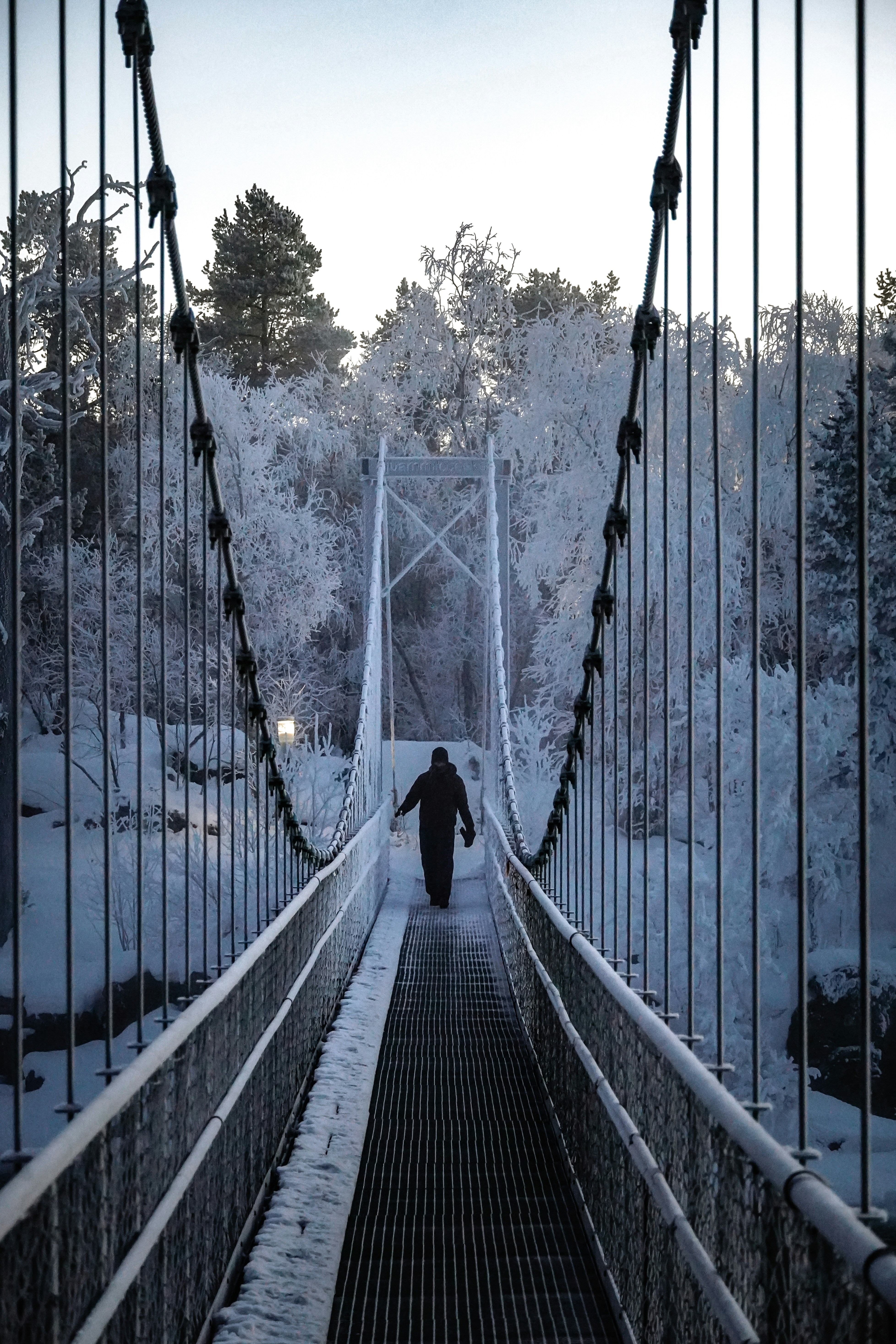 Midwinter Ascent on the Snow Bridge