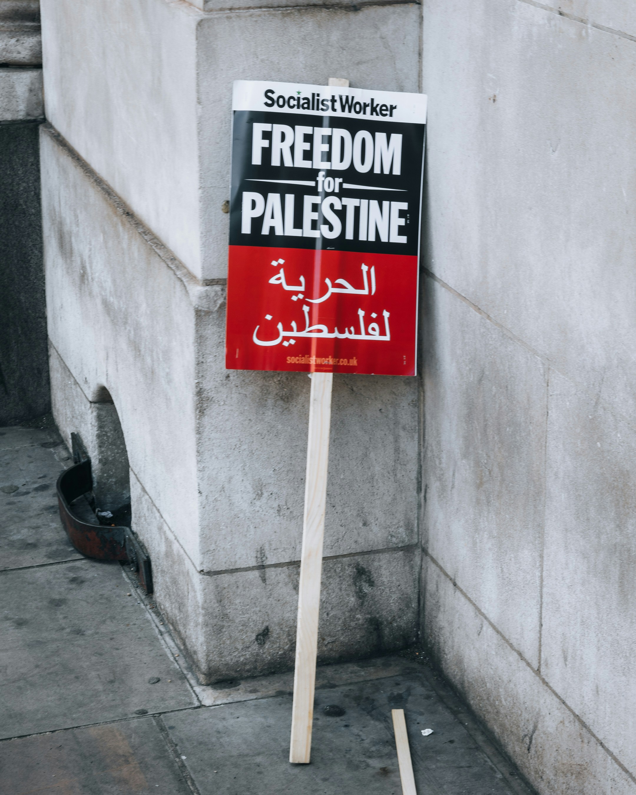 Freedom for Palestine on a City Street