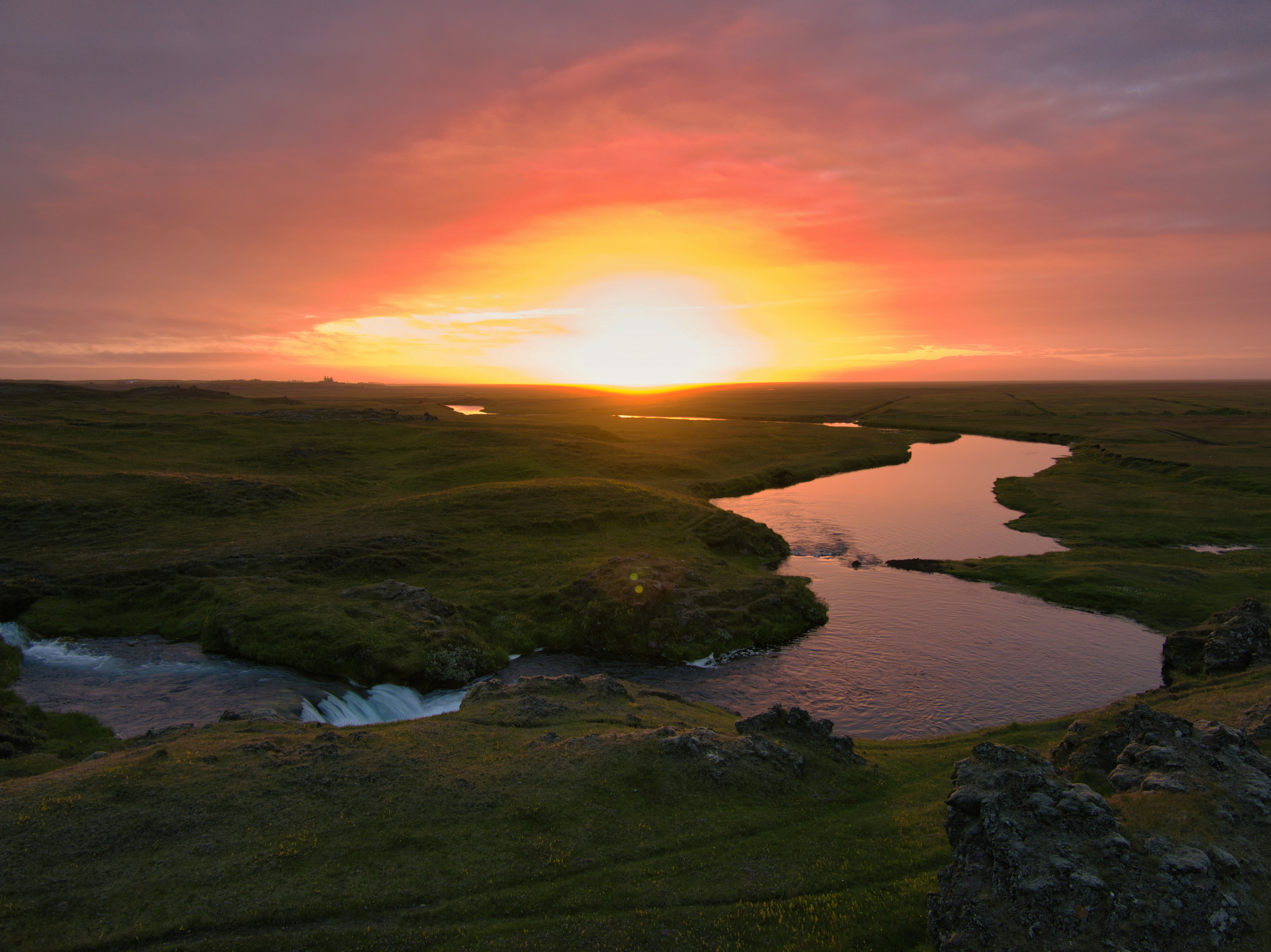 Golden Horizon Over Serene Landscape