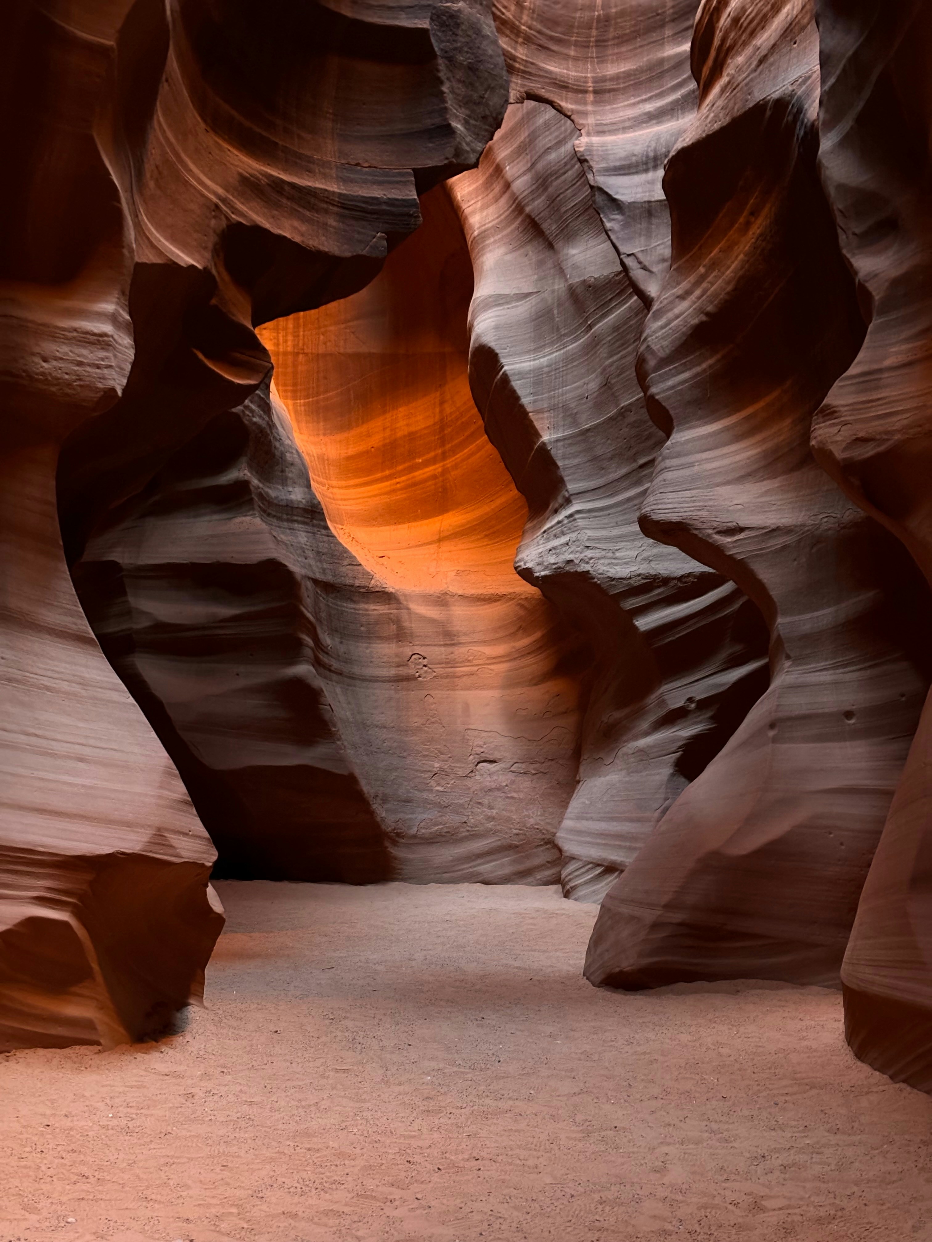 Firelit Passage: Carved Walls Cradling a Quiet Ember