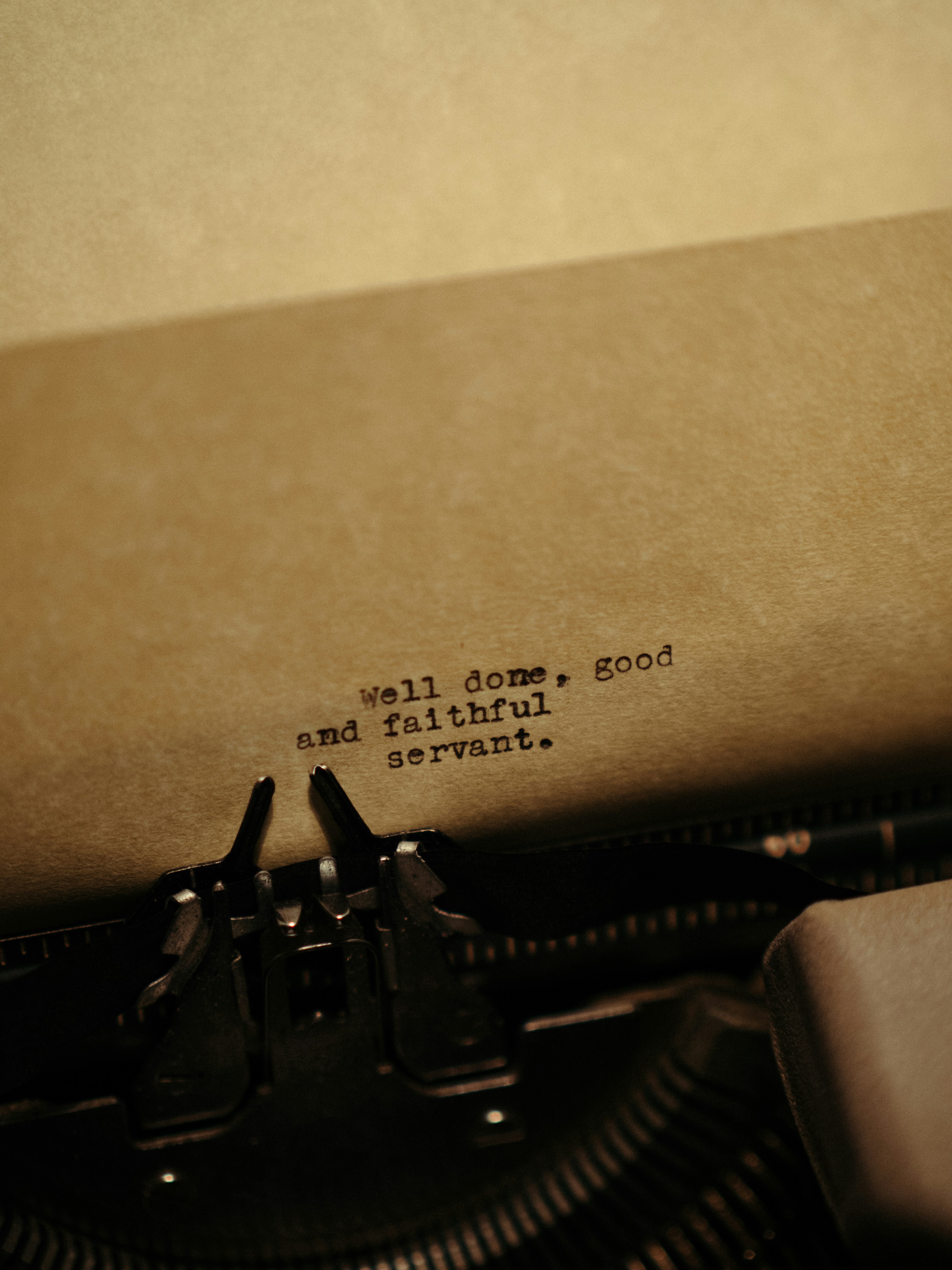 A close up of a typewriter with writing on it photo – Free Gun Image on ...