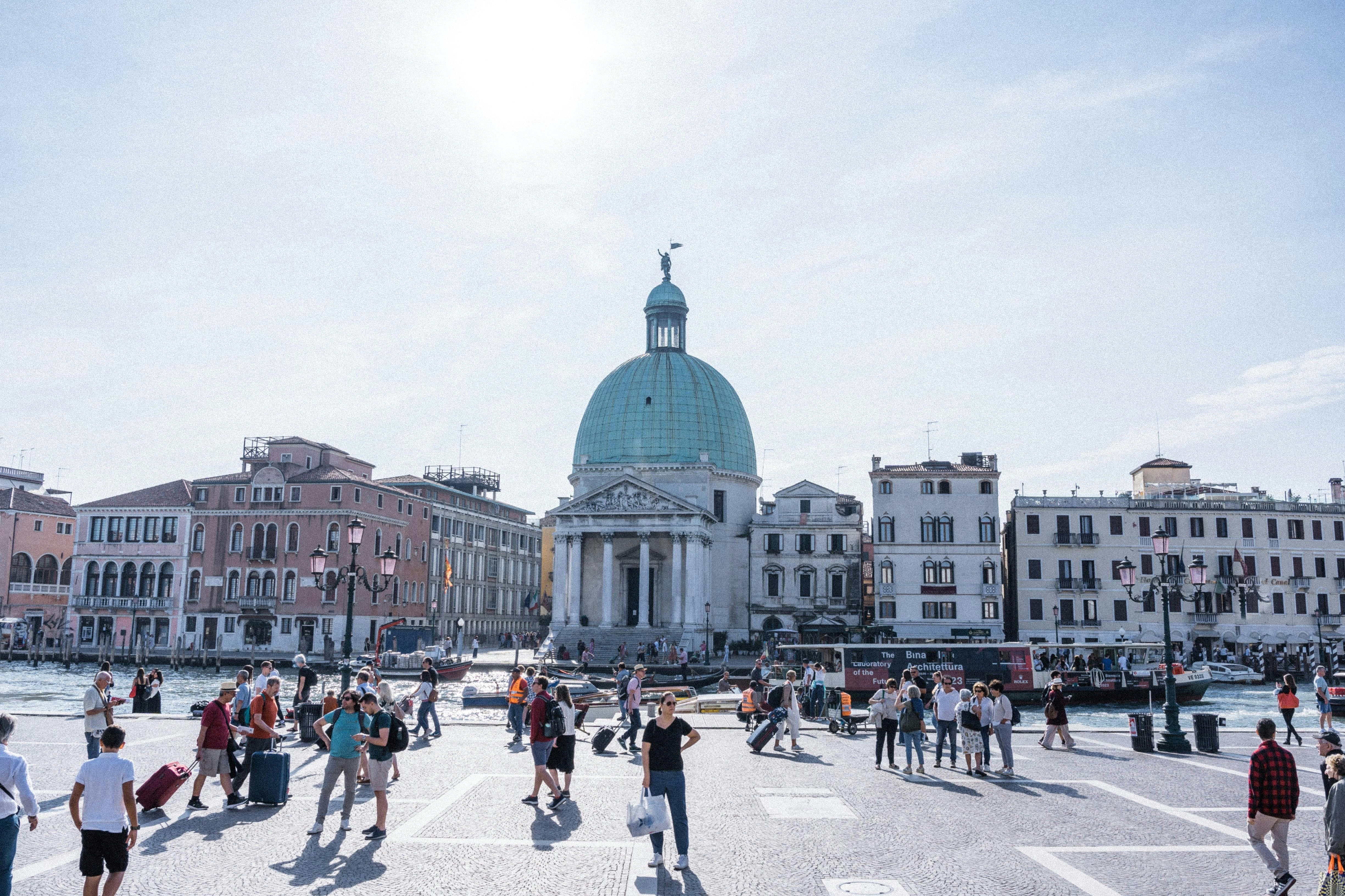 Vibrant Day at Venice's Historic Heart