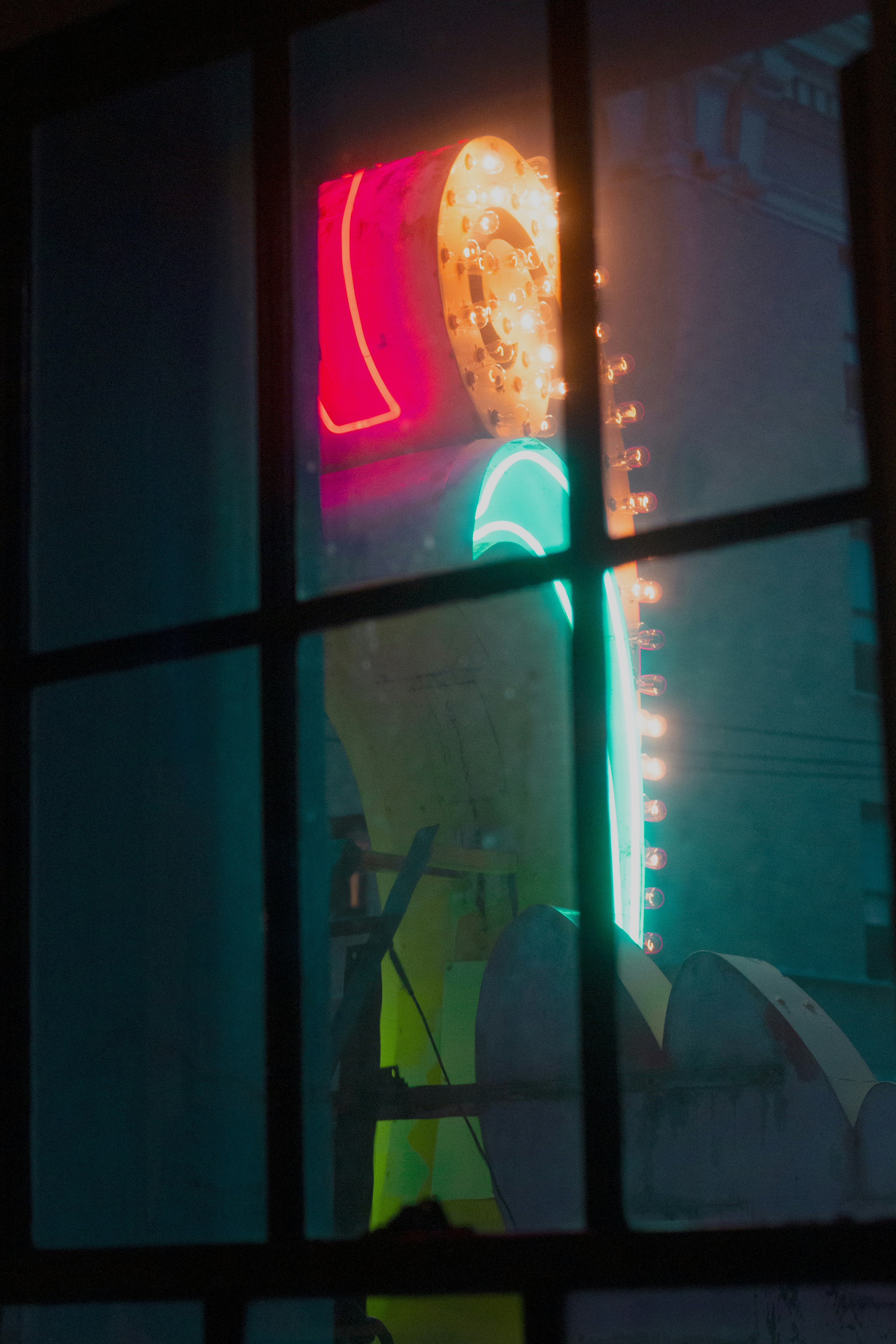 A traffic light is seen through a window photo – Free Cheyenne Image on ...