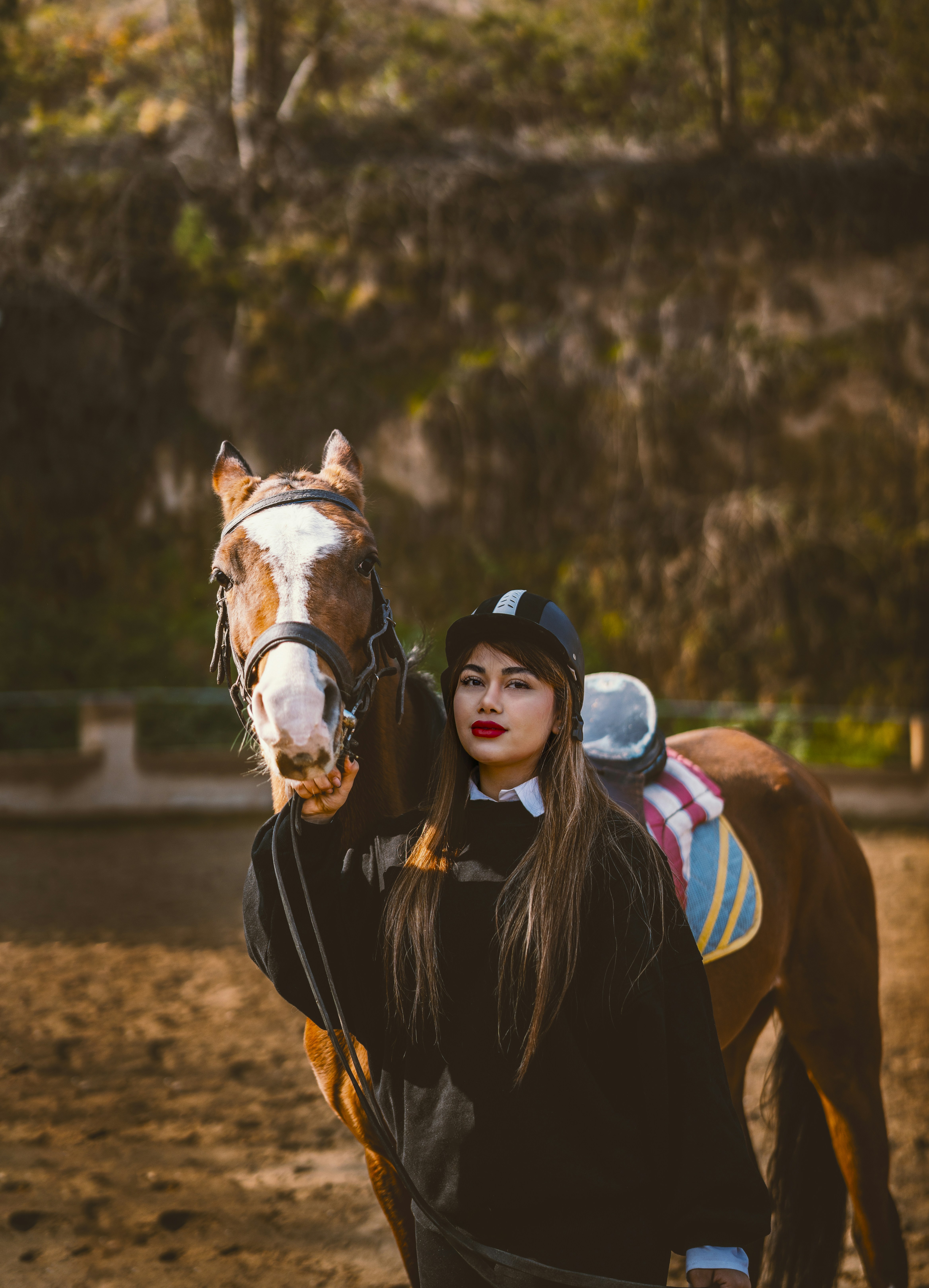 Autumn Ring Portrait: Rider and Horse in Quiet Dialogue