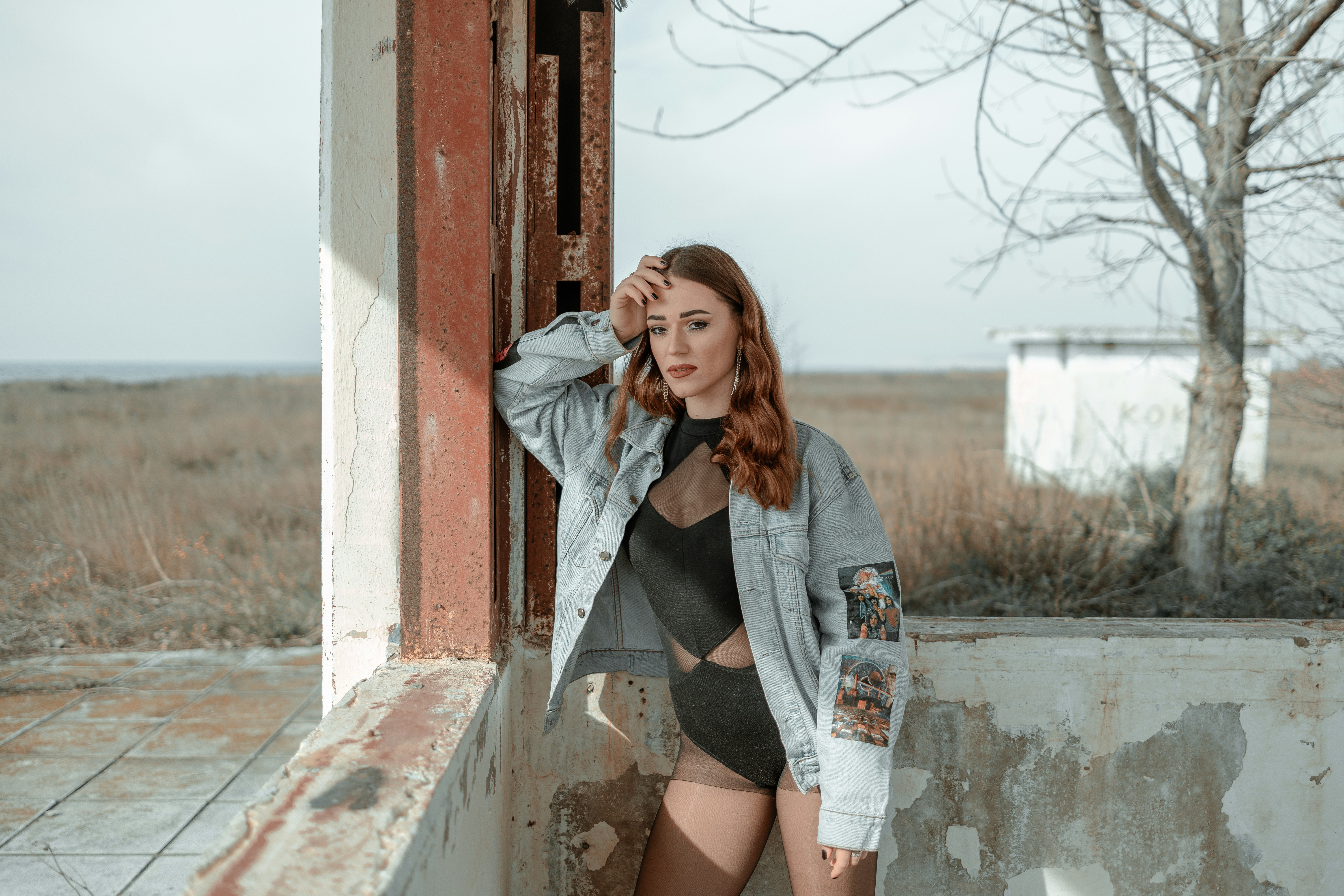 Edge of Decay: Portrait in a Weathered Pavilion