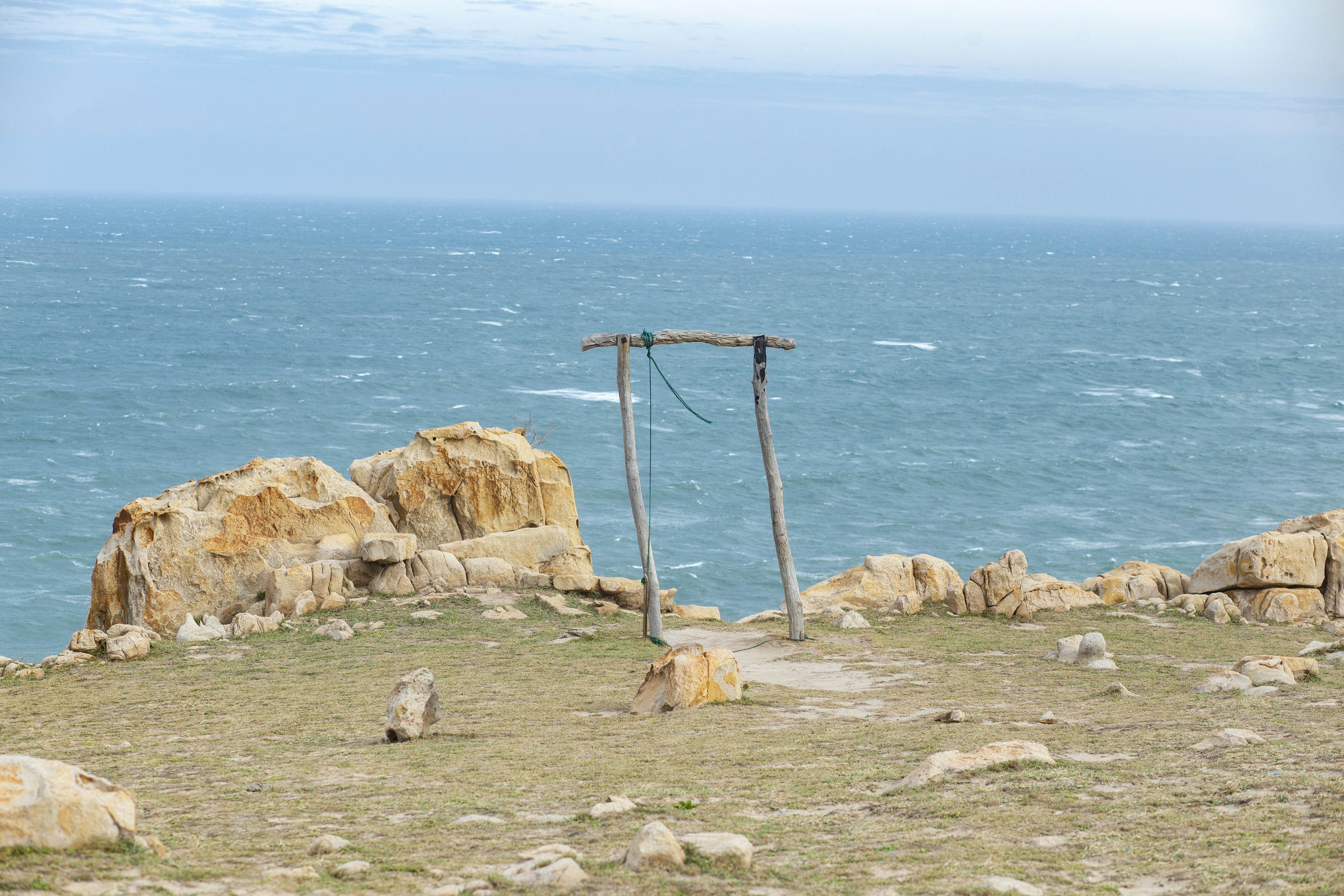 Weathered Shores and Silent Structures