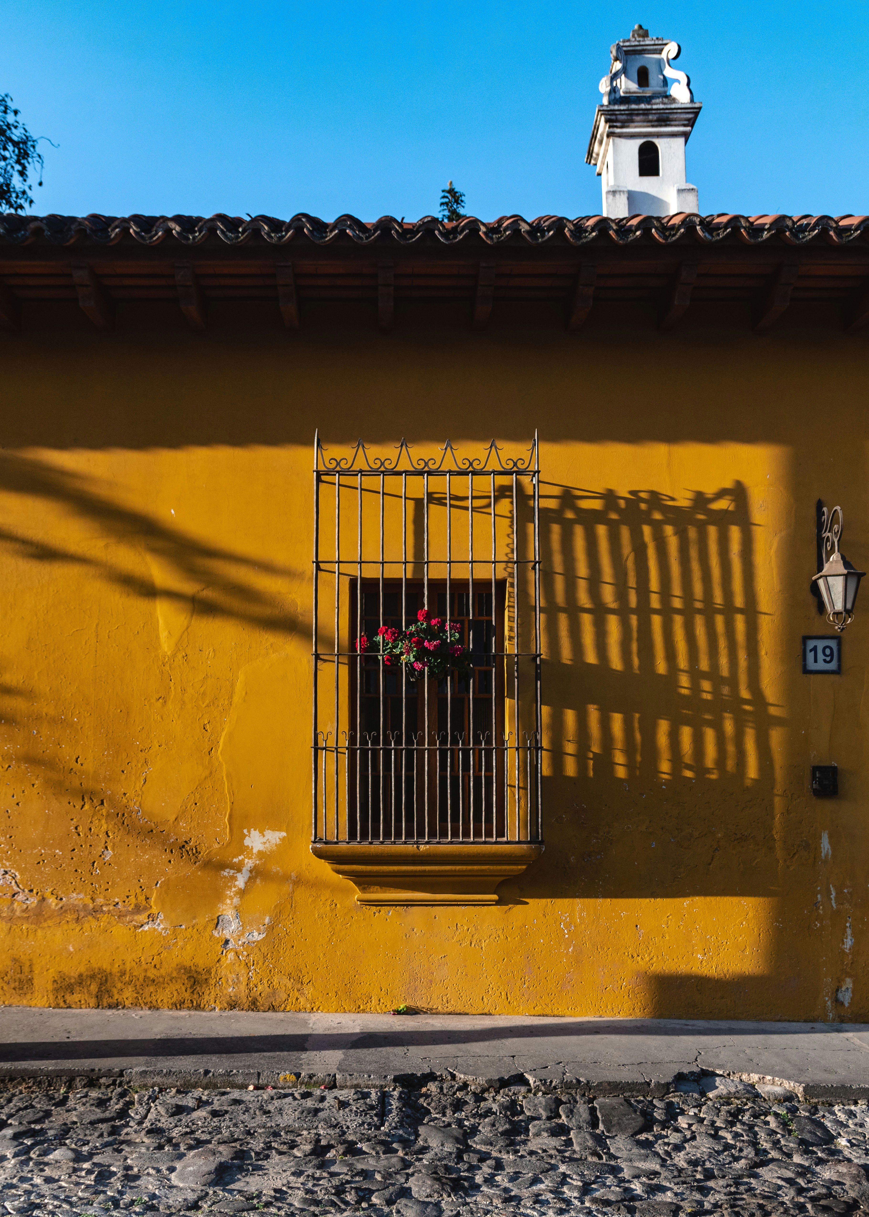 Sunlit Shadows on an Ochre Wall