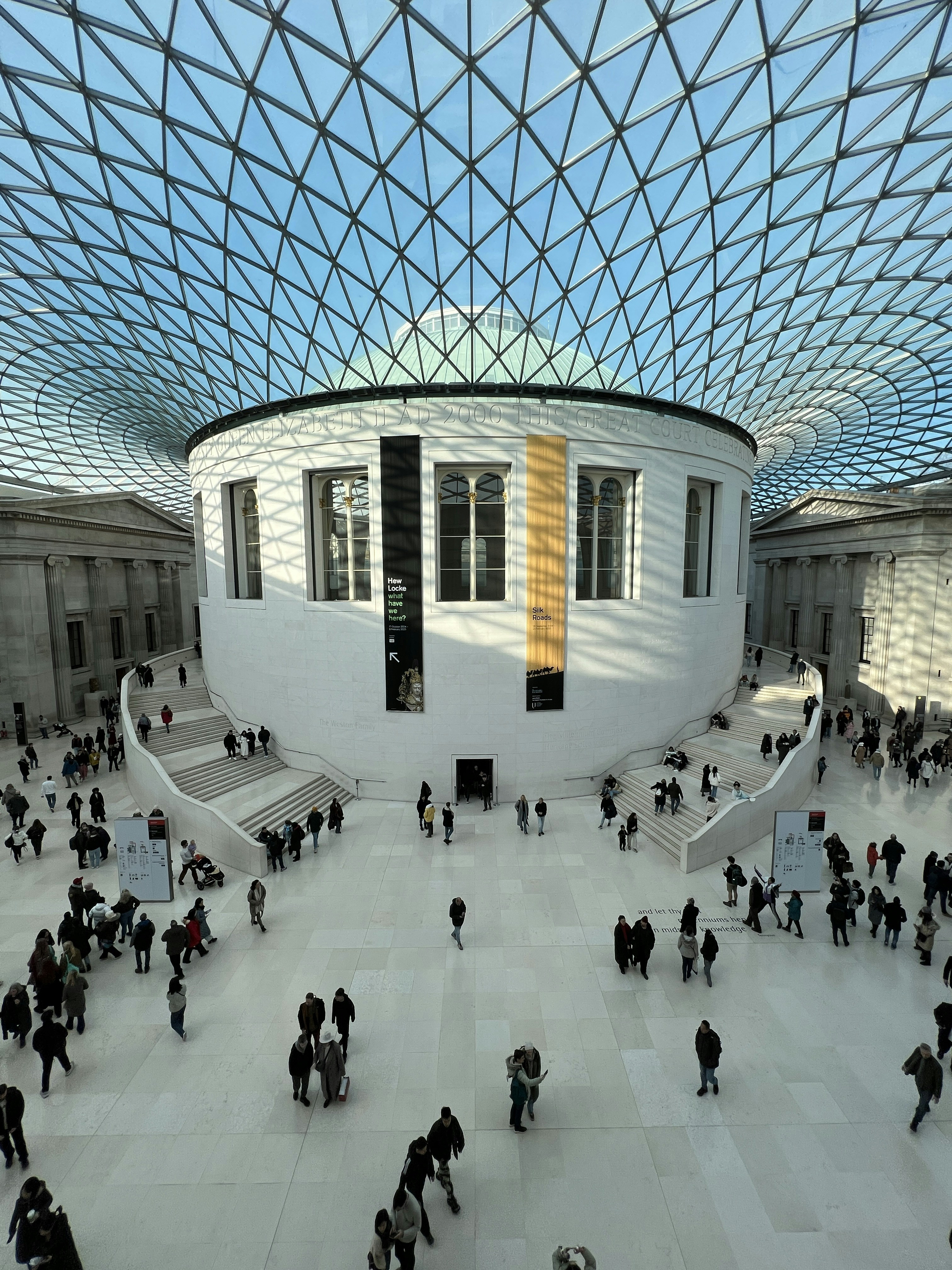Circular Rotunda Beneath a Diamond Roof: Crowds in the Great Court