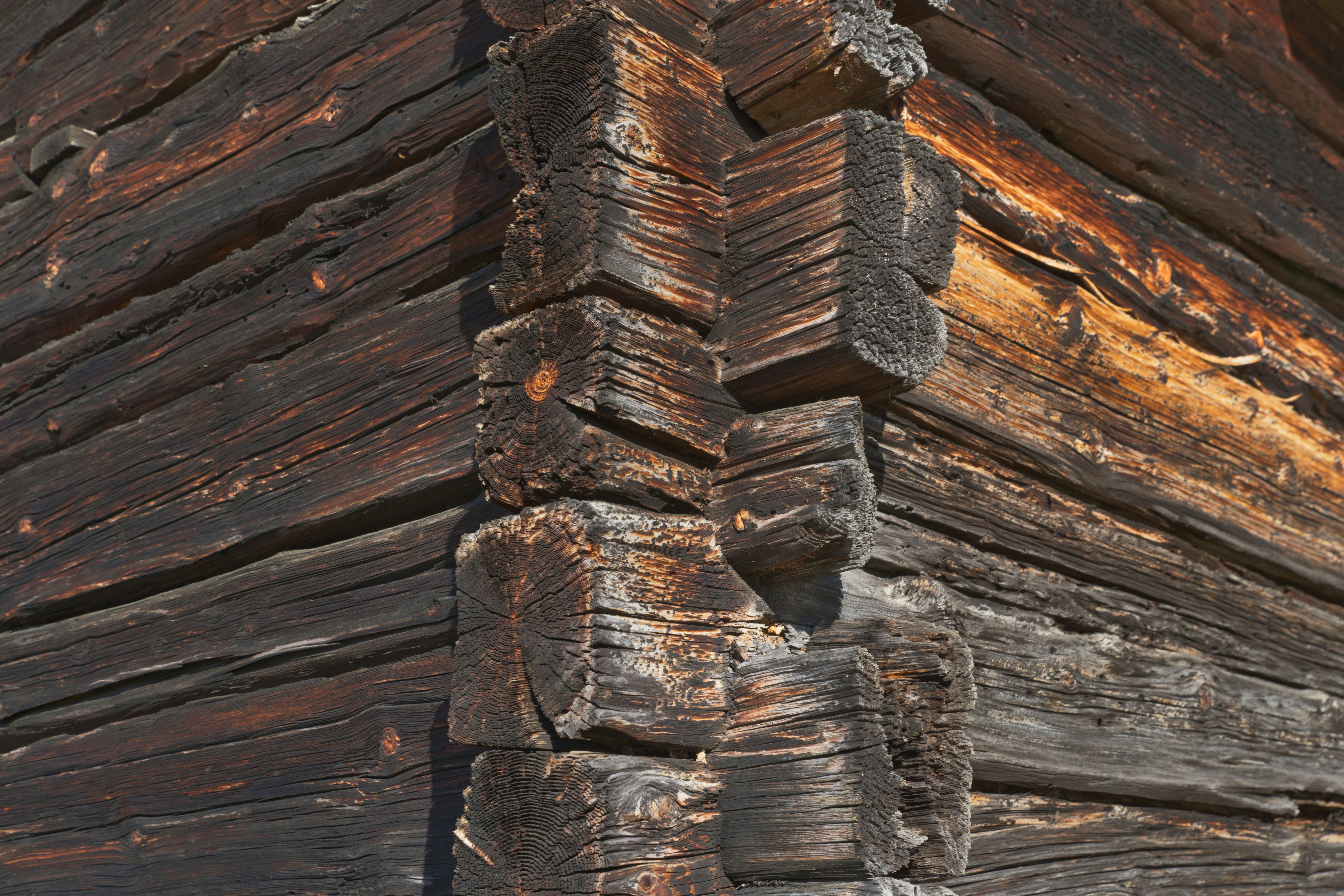 Traditional carpentry with raw finger joint. This building dates back to about 1600.