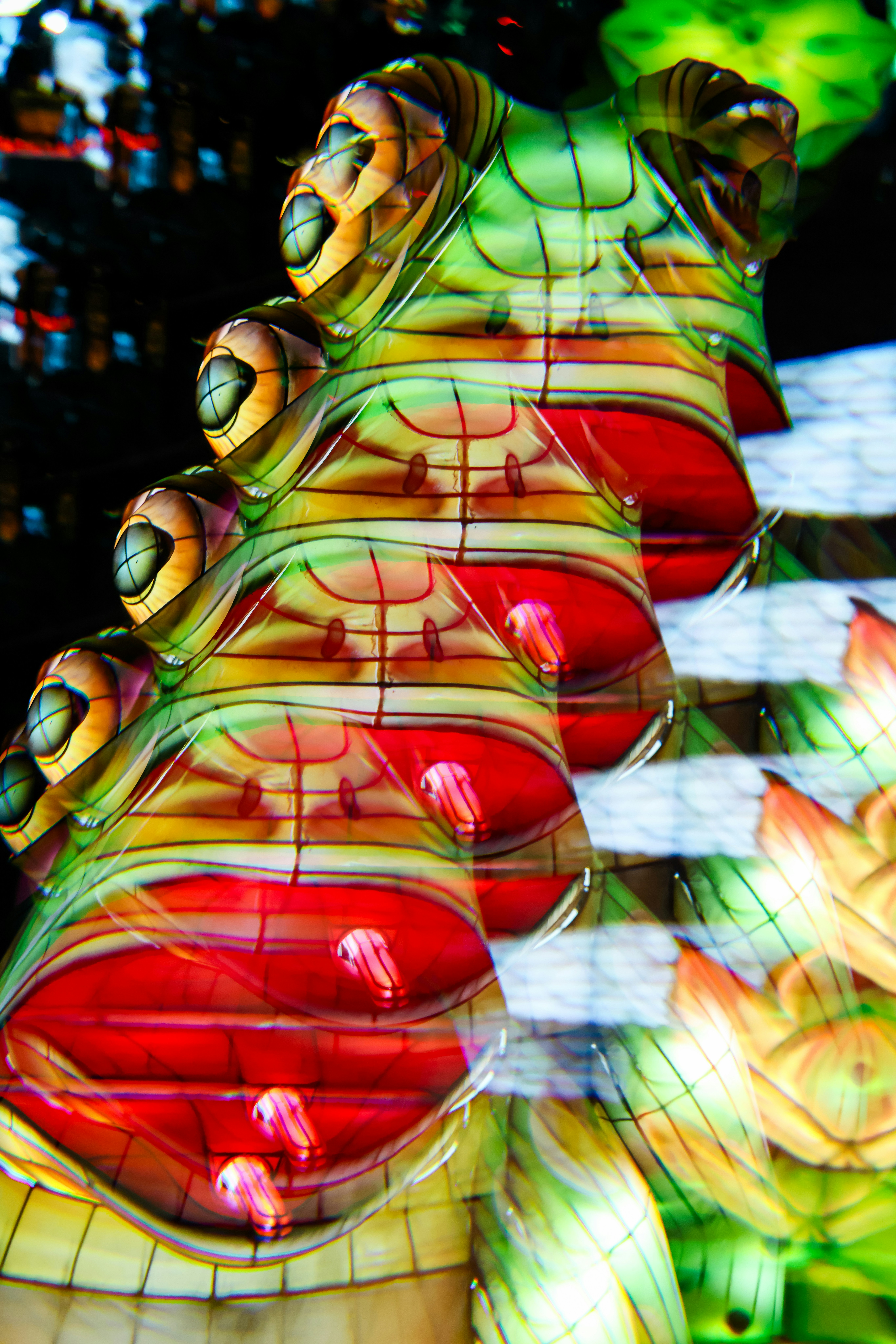 Neon Dragon Coils: A Colorful Parade of Fractal Lights