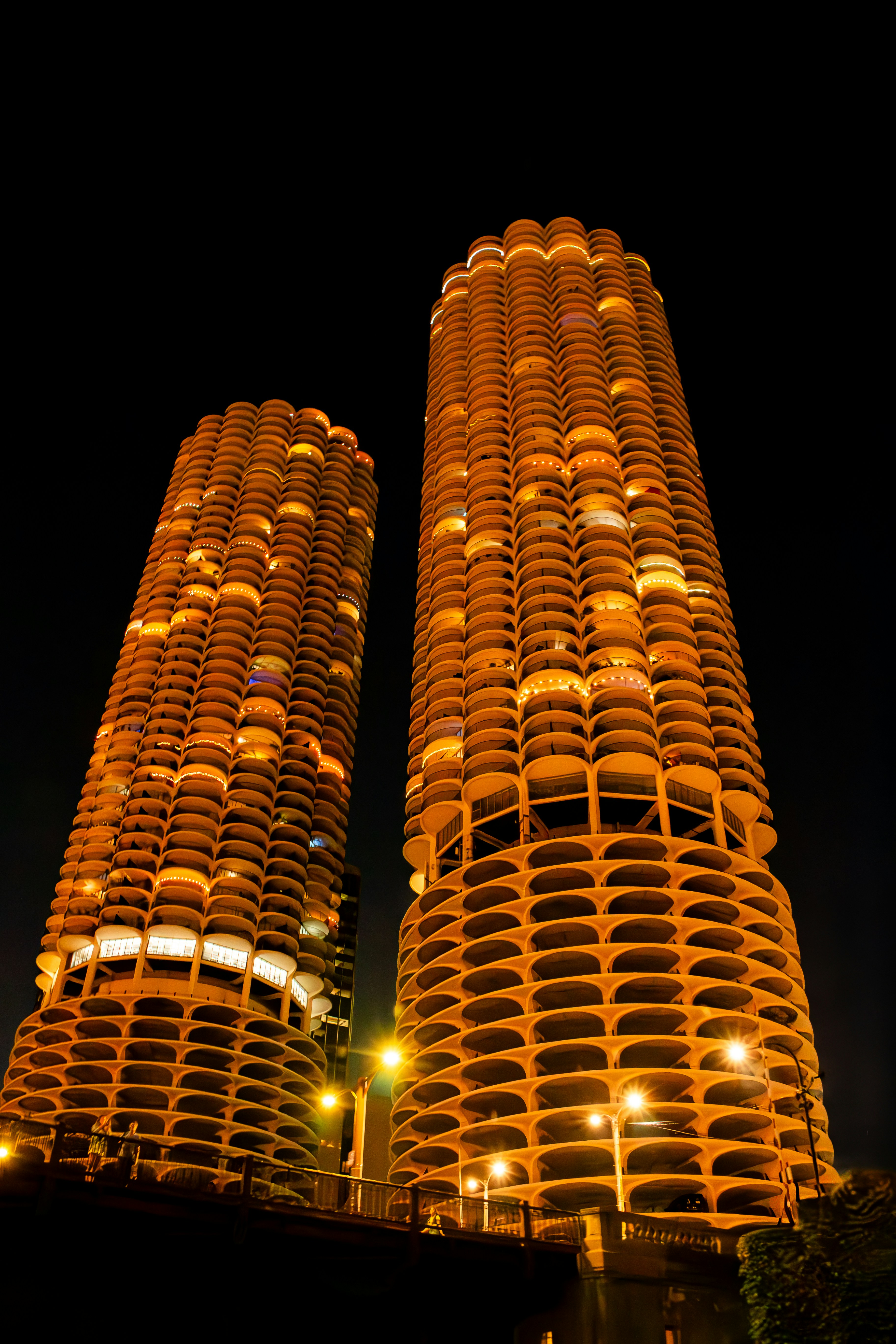 Twin Towers of Night: Lanterns Loom Over a Veiled City