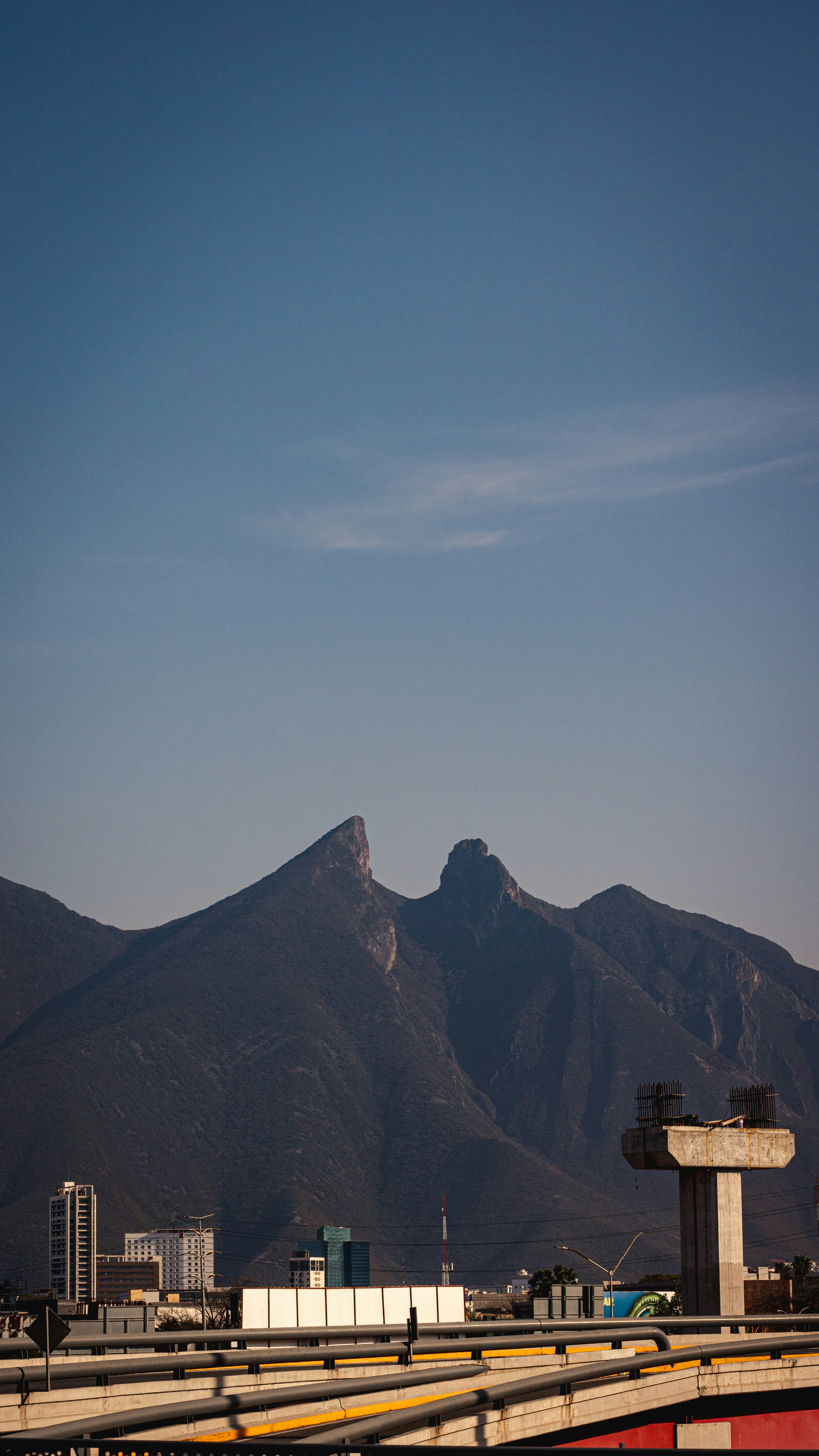 Twin Peaks Over a Veiled City Horizon