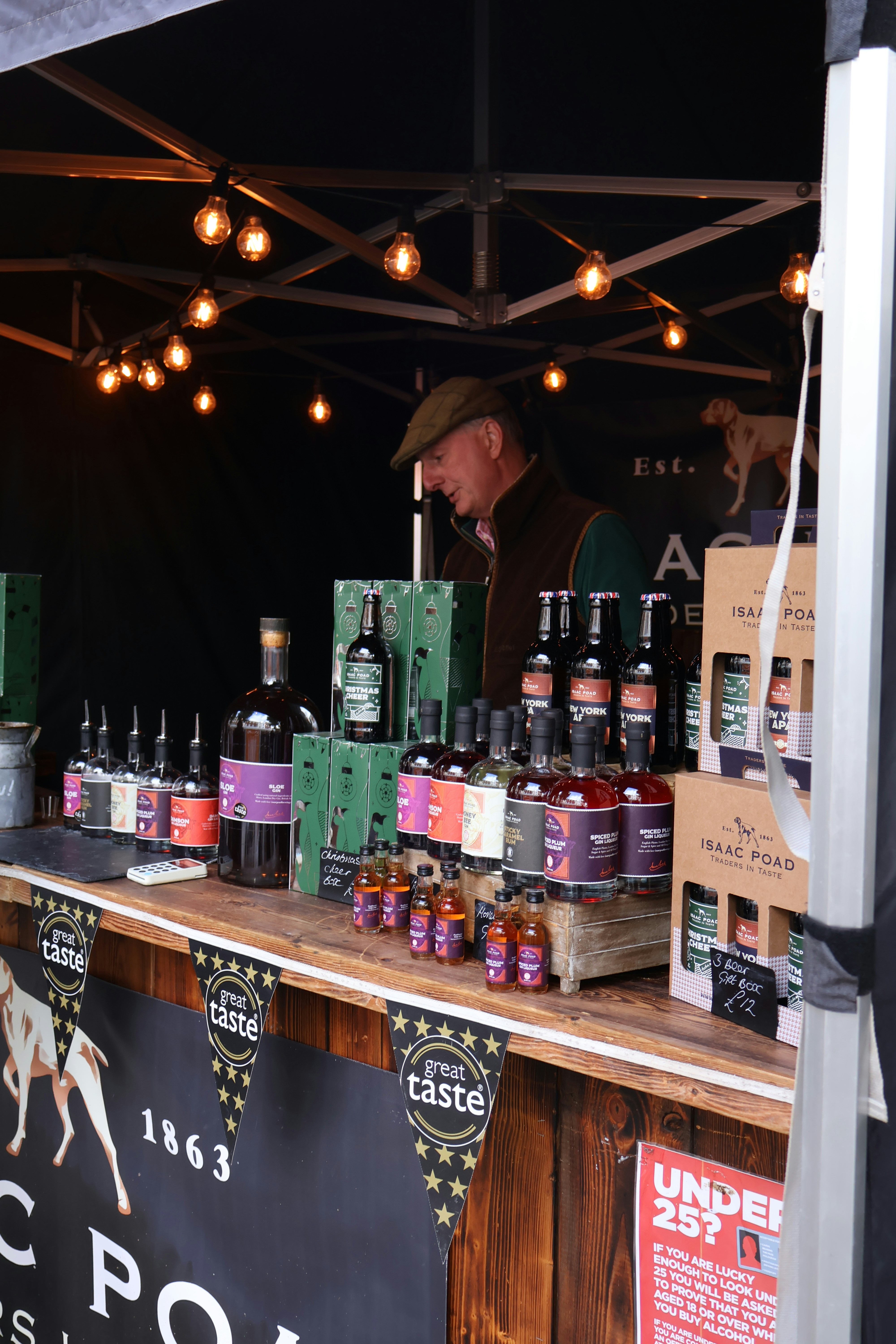 A man standing behind a bar filled with bottles of alcohol photo – Free ...
