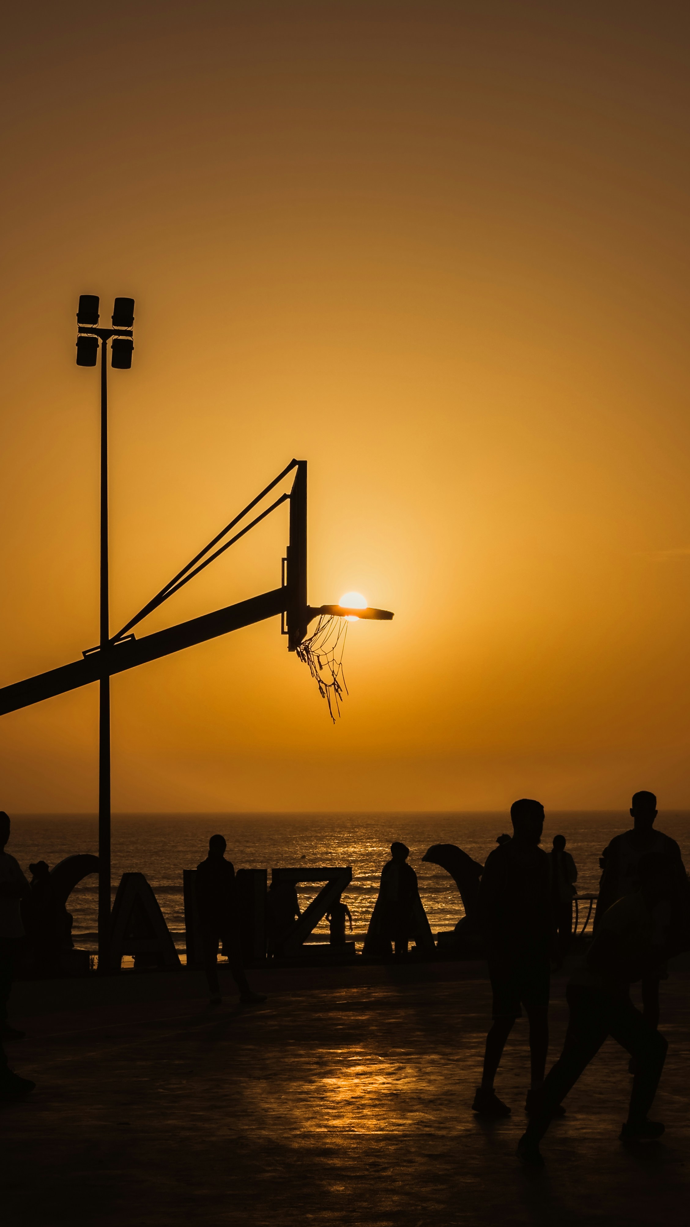 Sun-bleached Court at Dusk