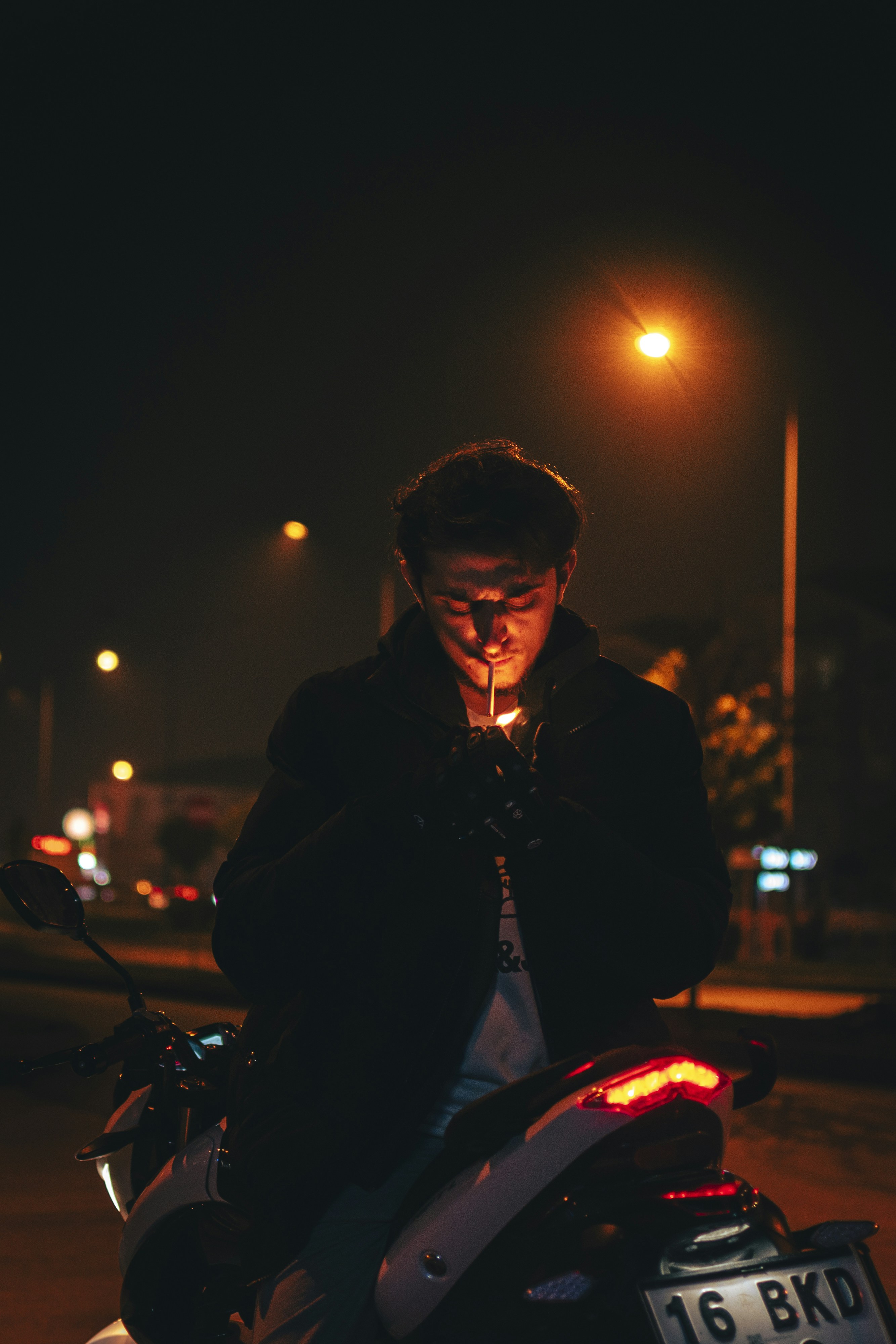 Nocturnal Glow on Two Wheels