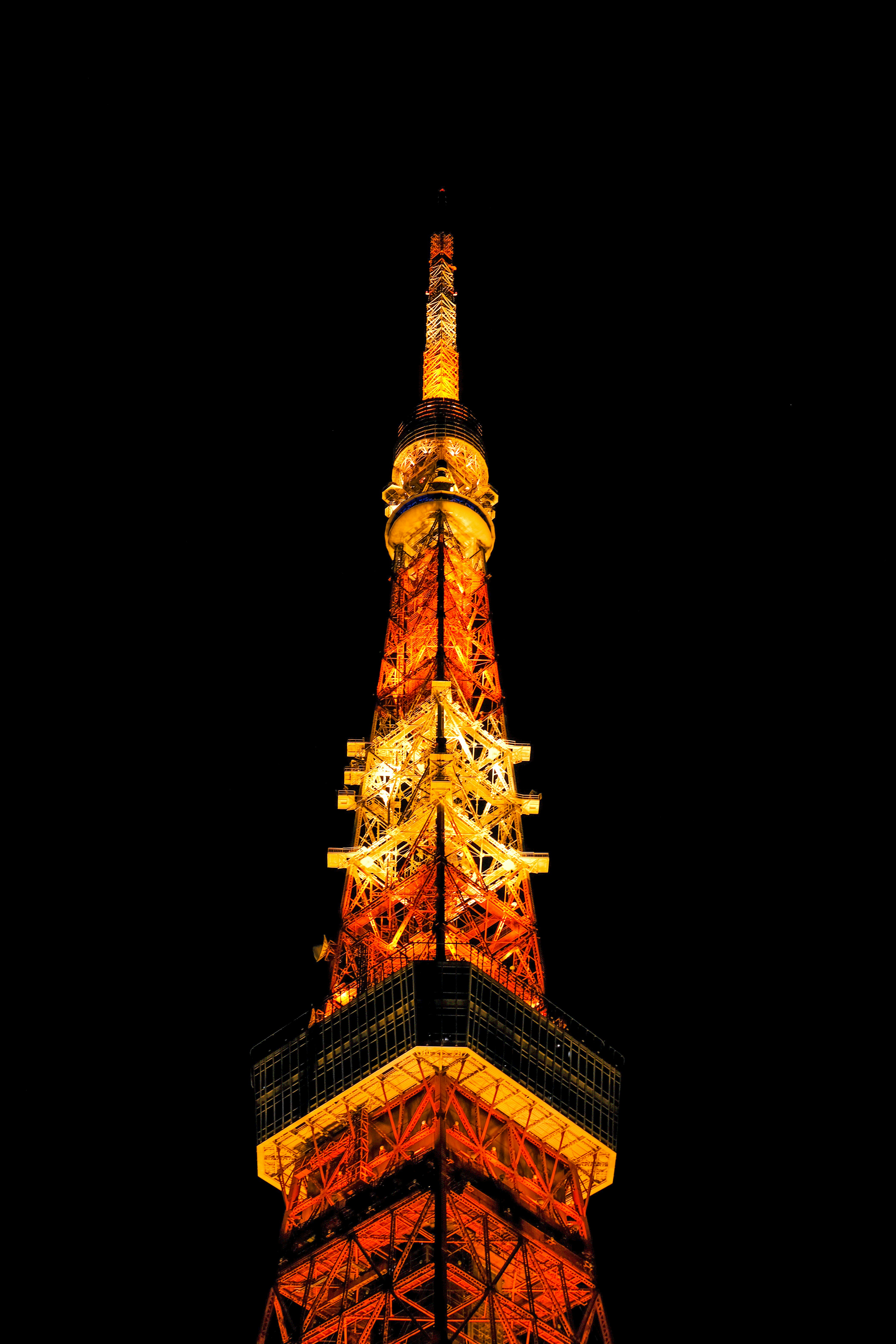 Tokyo Tower Illuminated: Ember Threads in a Velvet Night