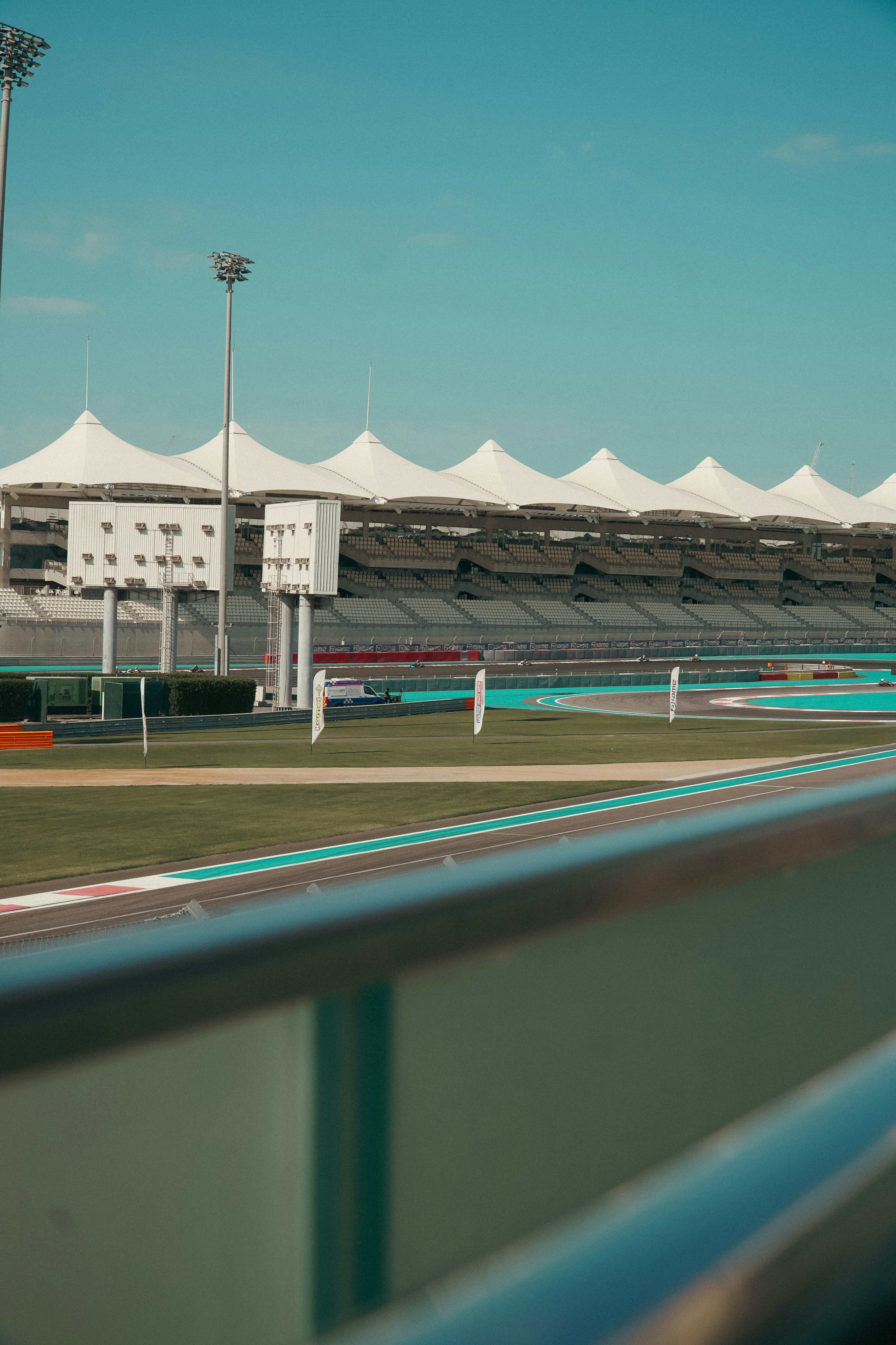 A view of a race track from a distance photo – Free Wallpaper Image on ...