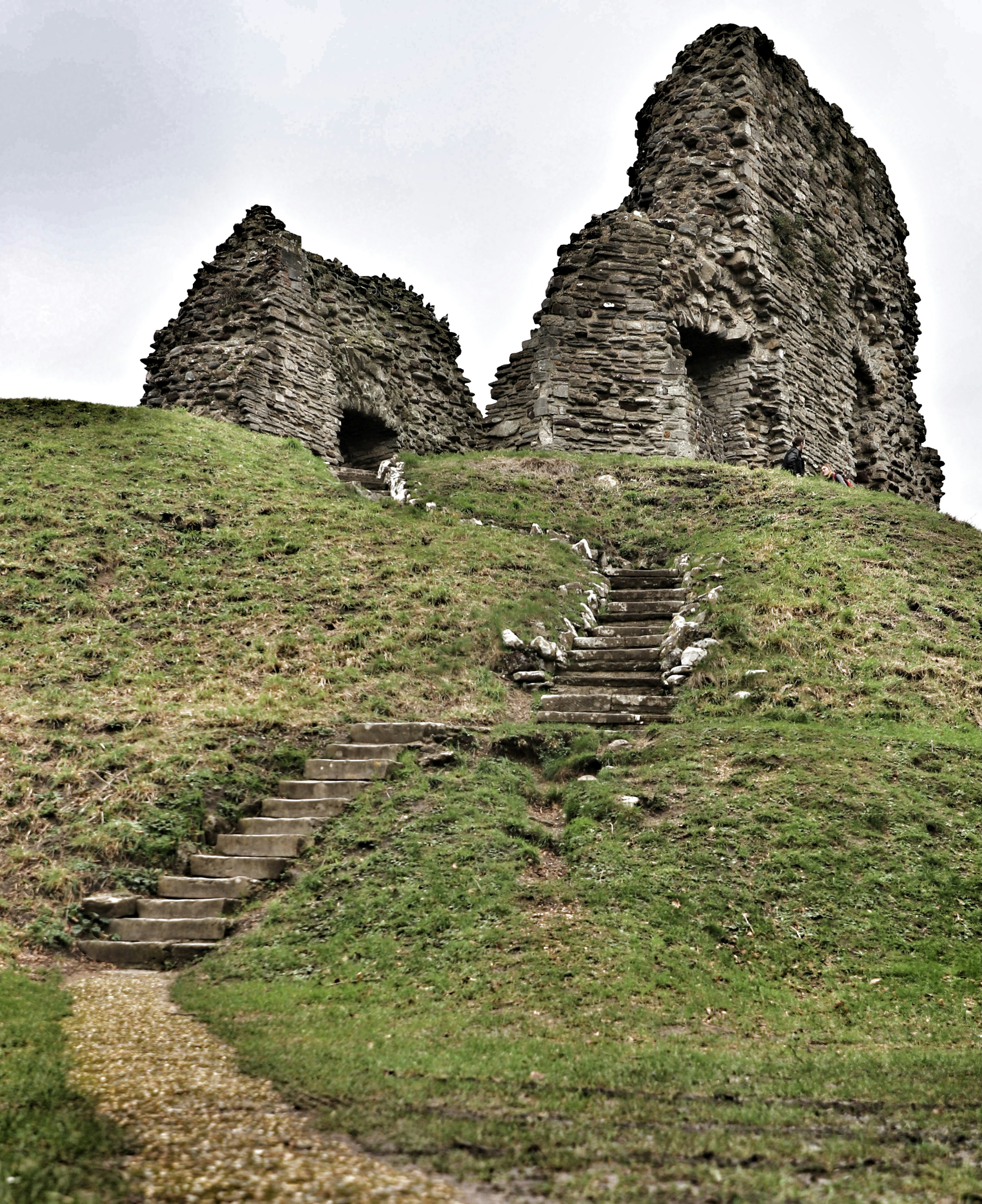 Stairway to a Weathered Citadel on a Verdant Hill