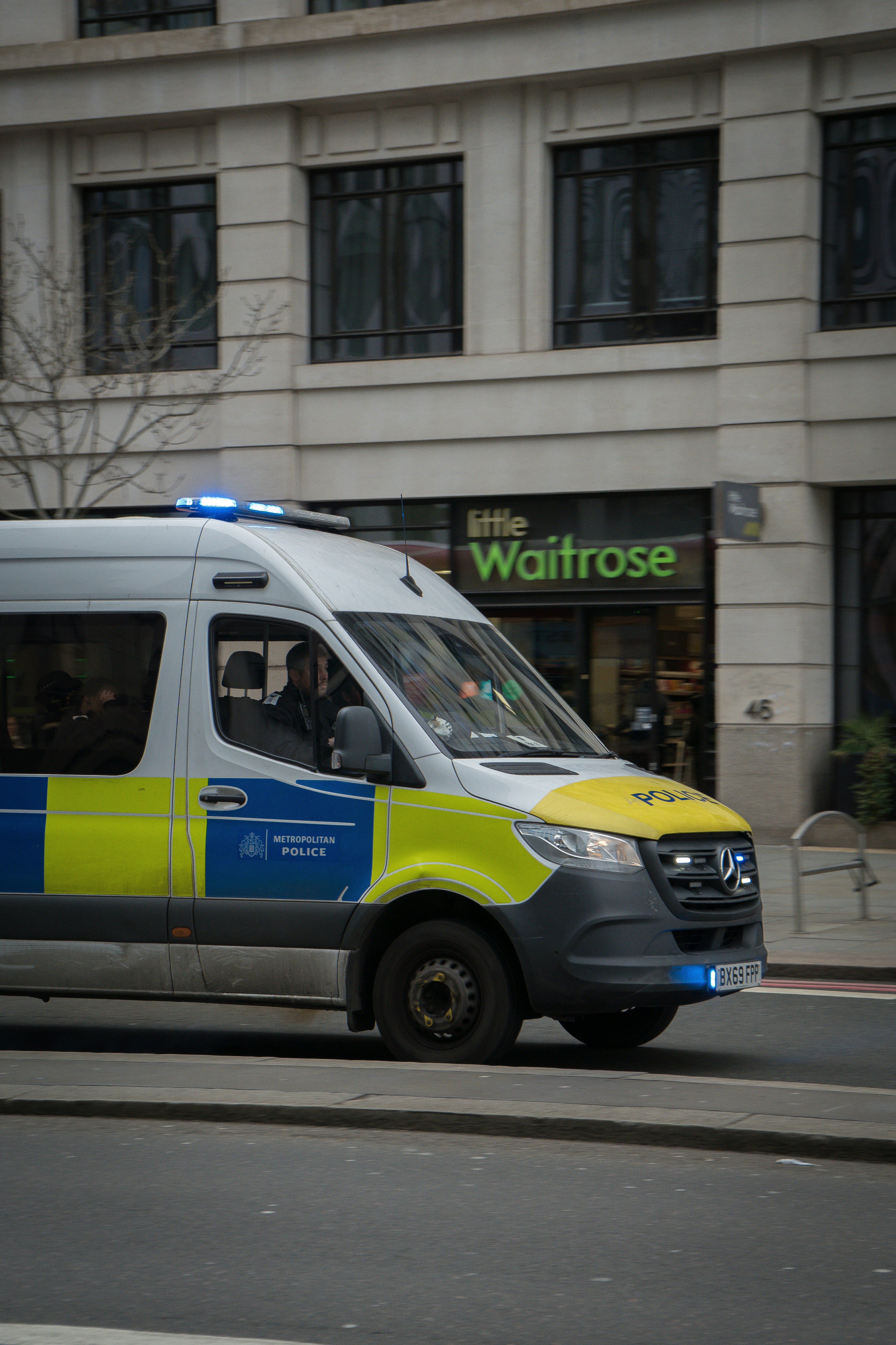 Patrol Van in Transit: City Street Scene by Waitrose
