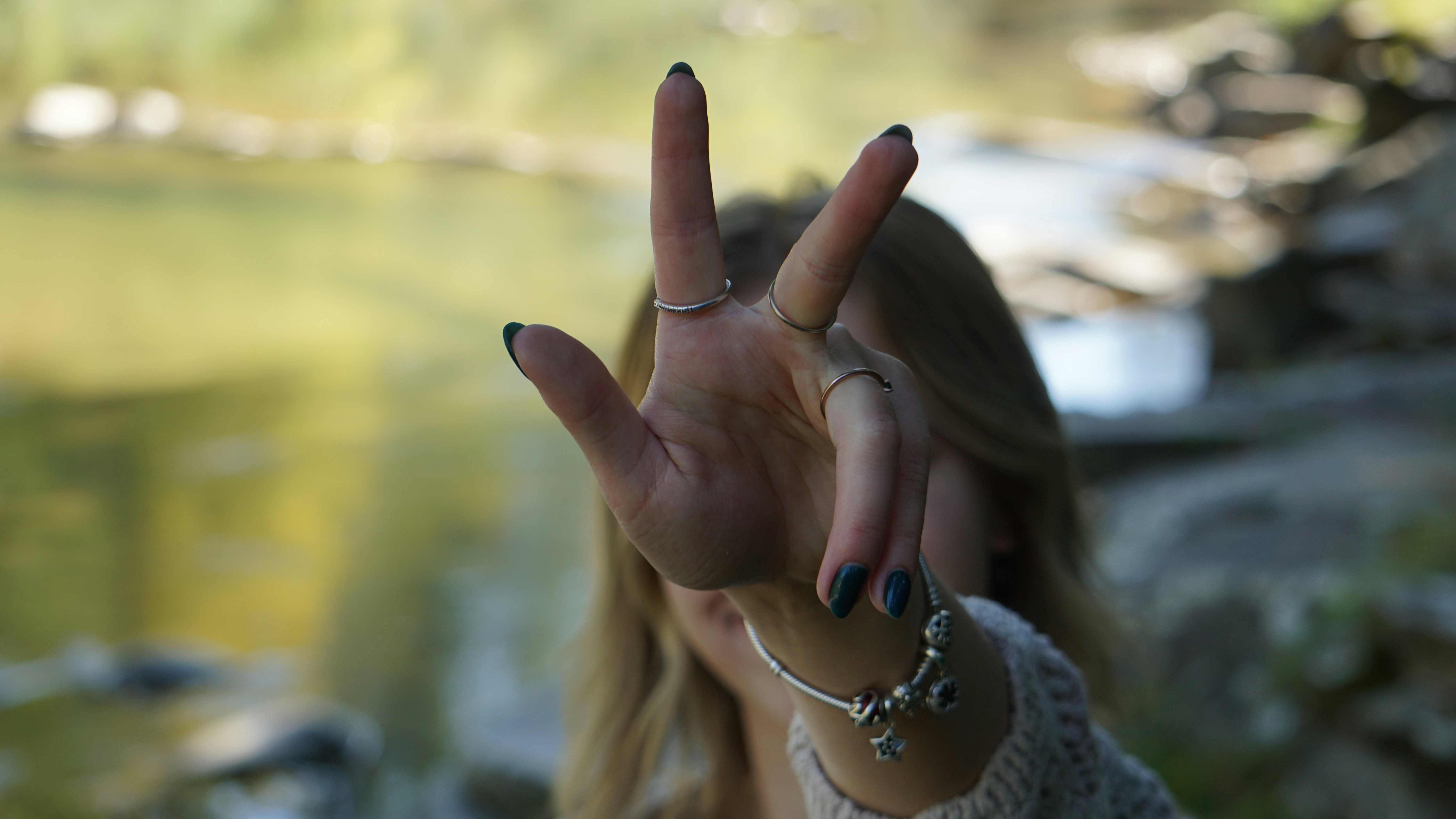 A Gesture of Connection Amidst Nature's Embrace