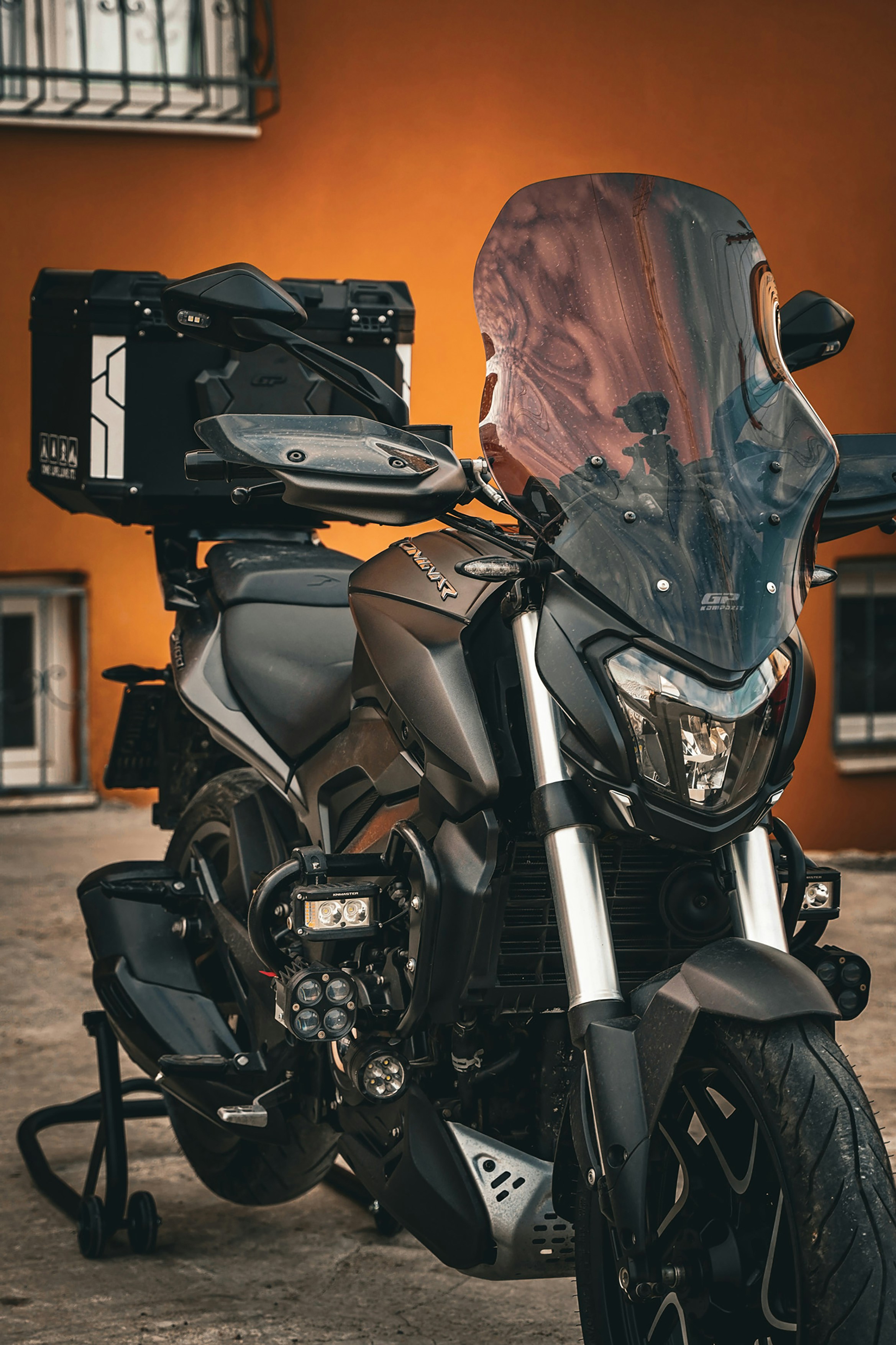 Amber Backdrop, Black Adventure: A Motorcycle Prepared for the Next Horizon