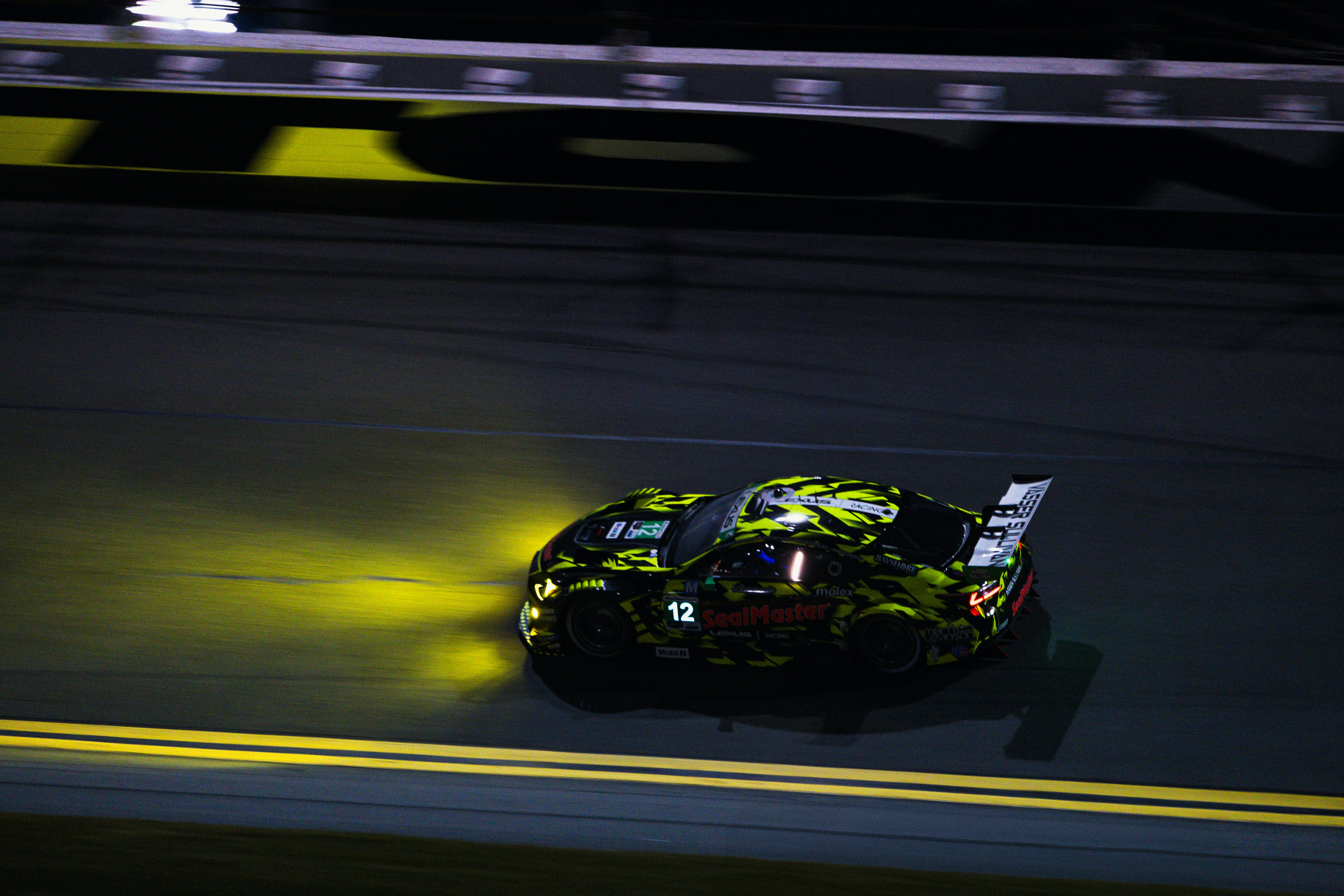 Yellow Blaze on the Night Track