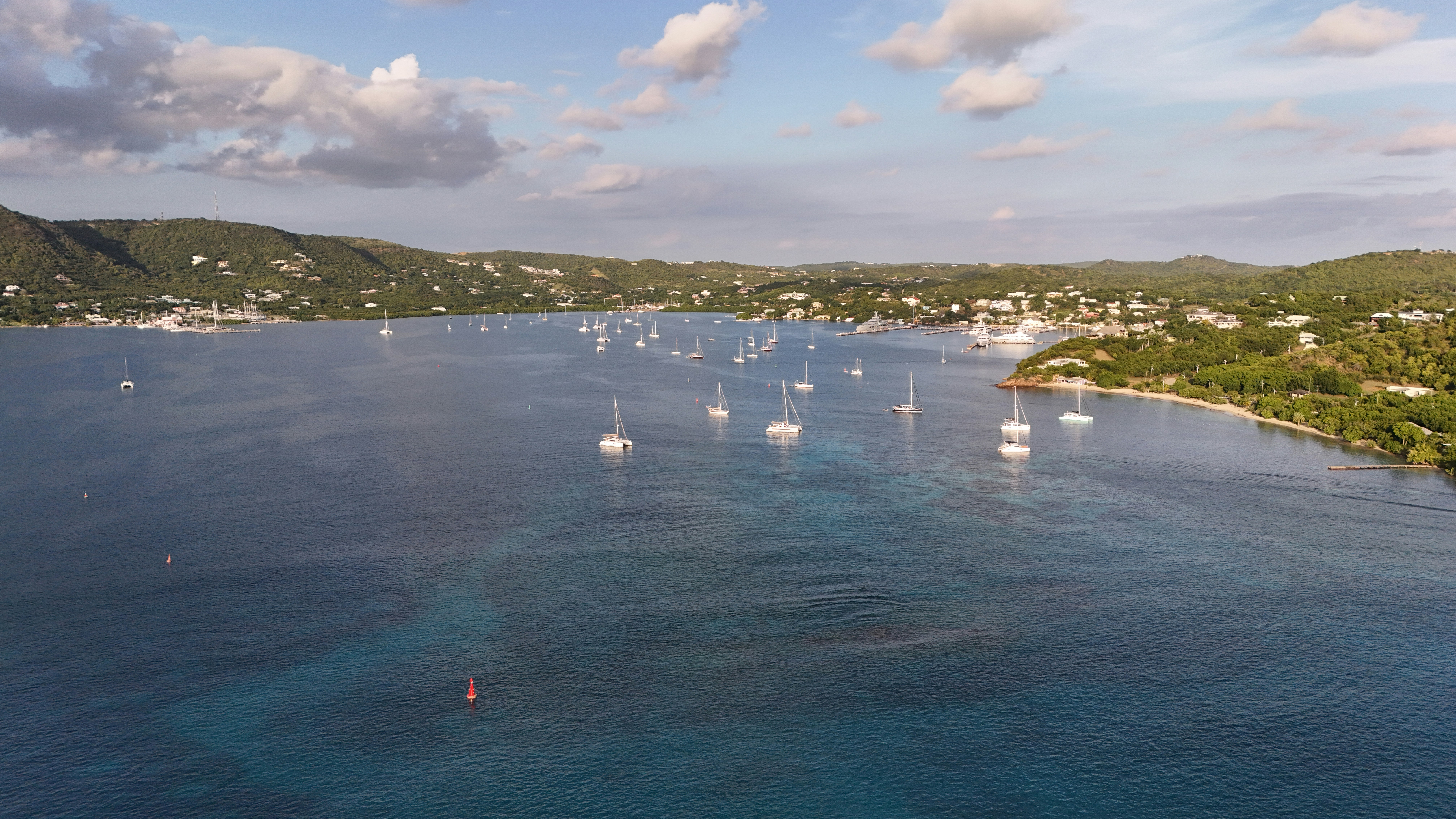 Sailboats Serenading the Emerald Coastline