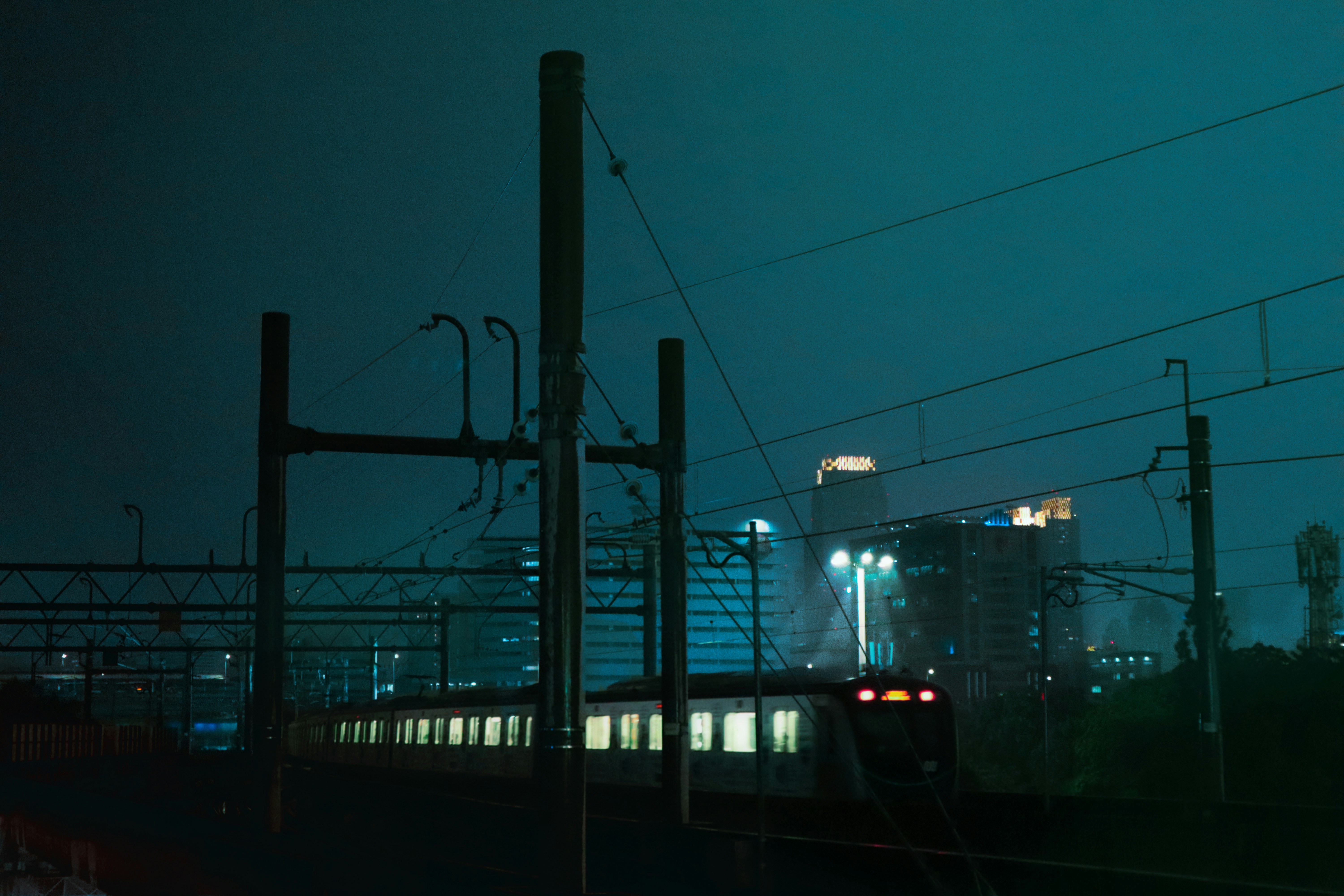 Urban Symphony Under Electric Skies
