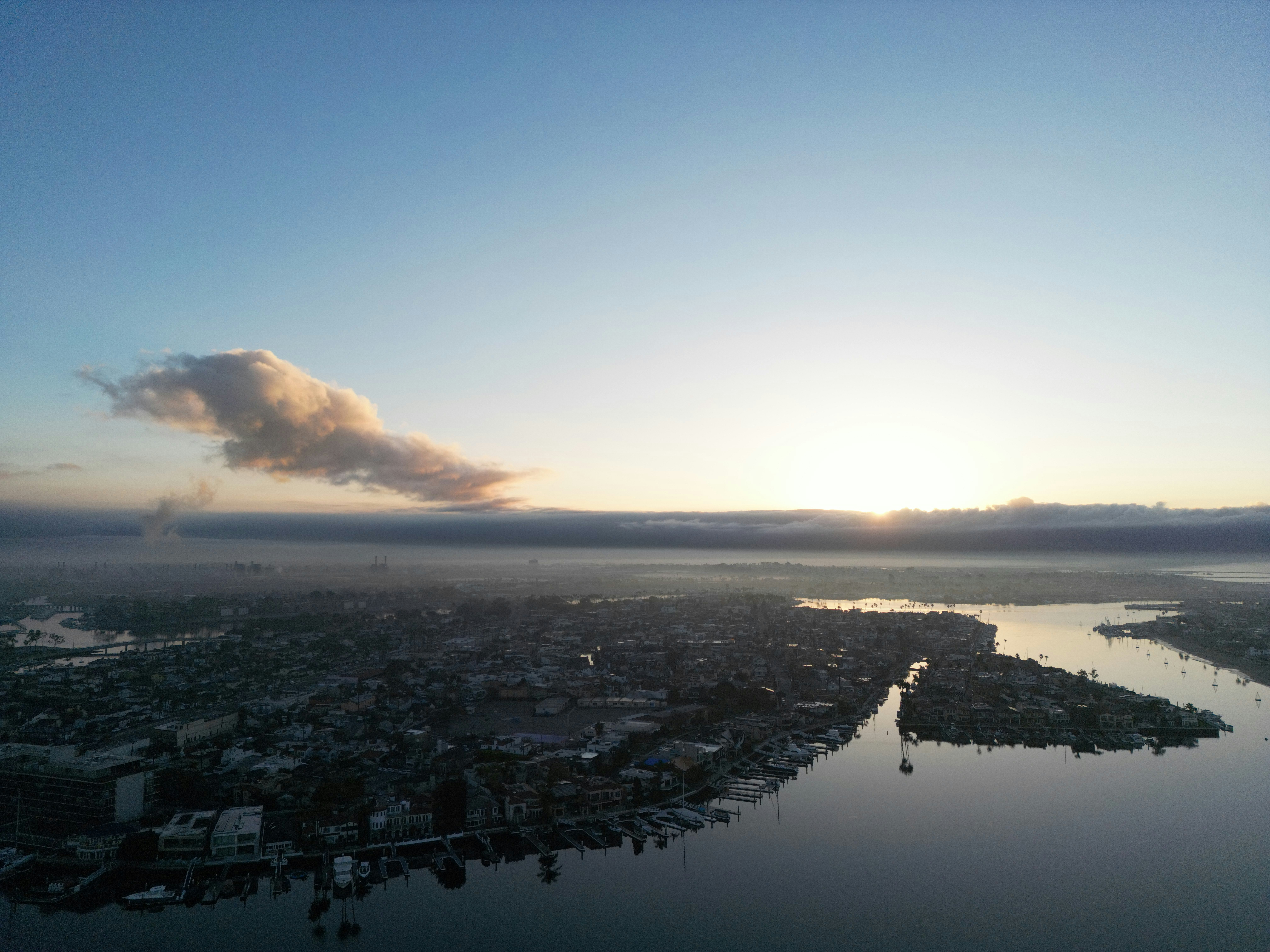 Whispering Dawn Over Urban Waterways