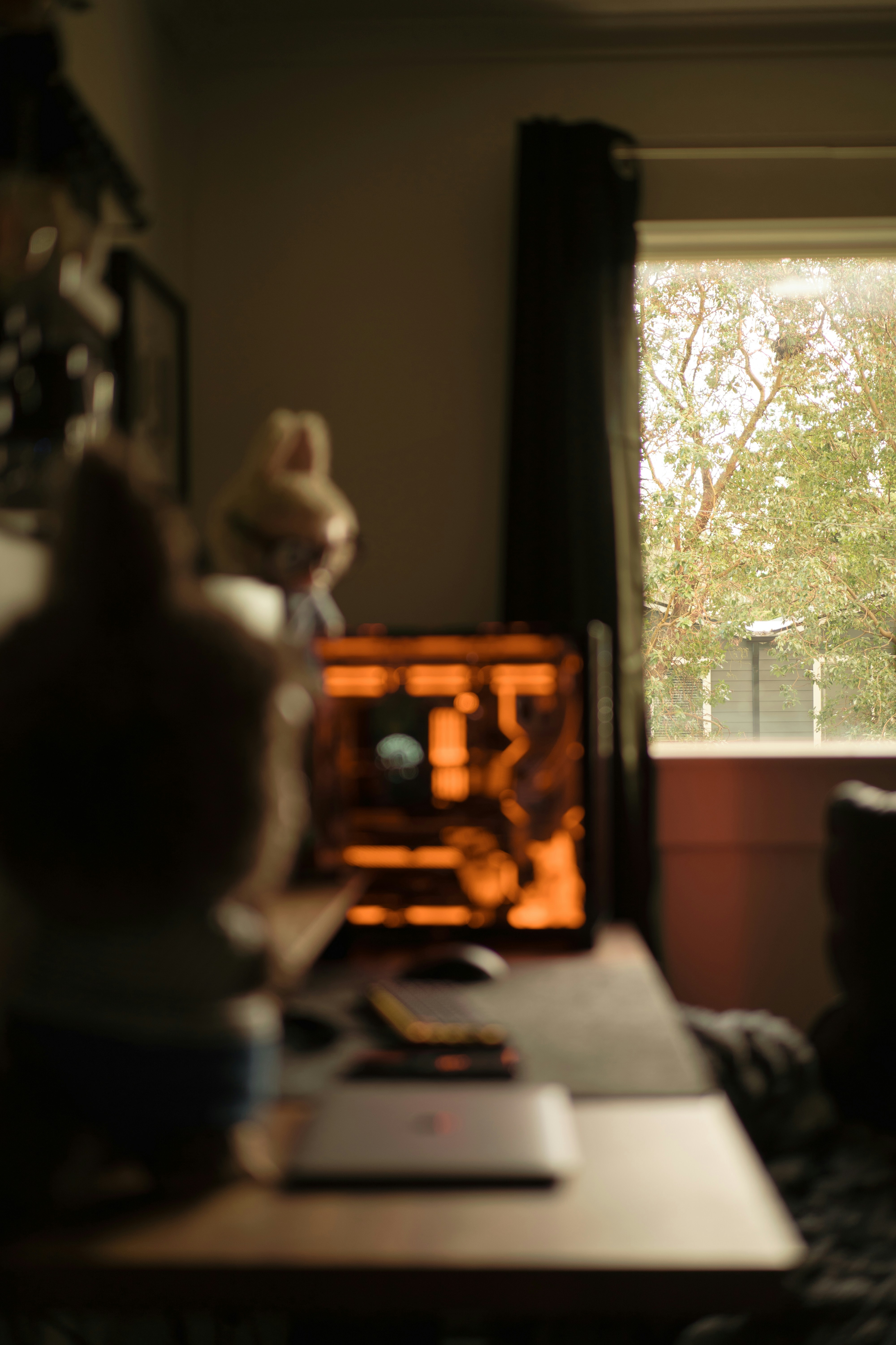 Whispers of Autumn Through a Cozy Workspace
