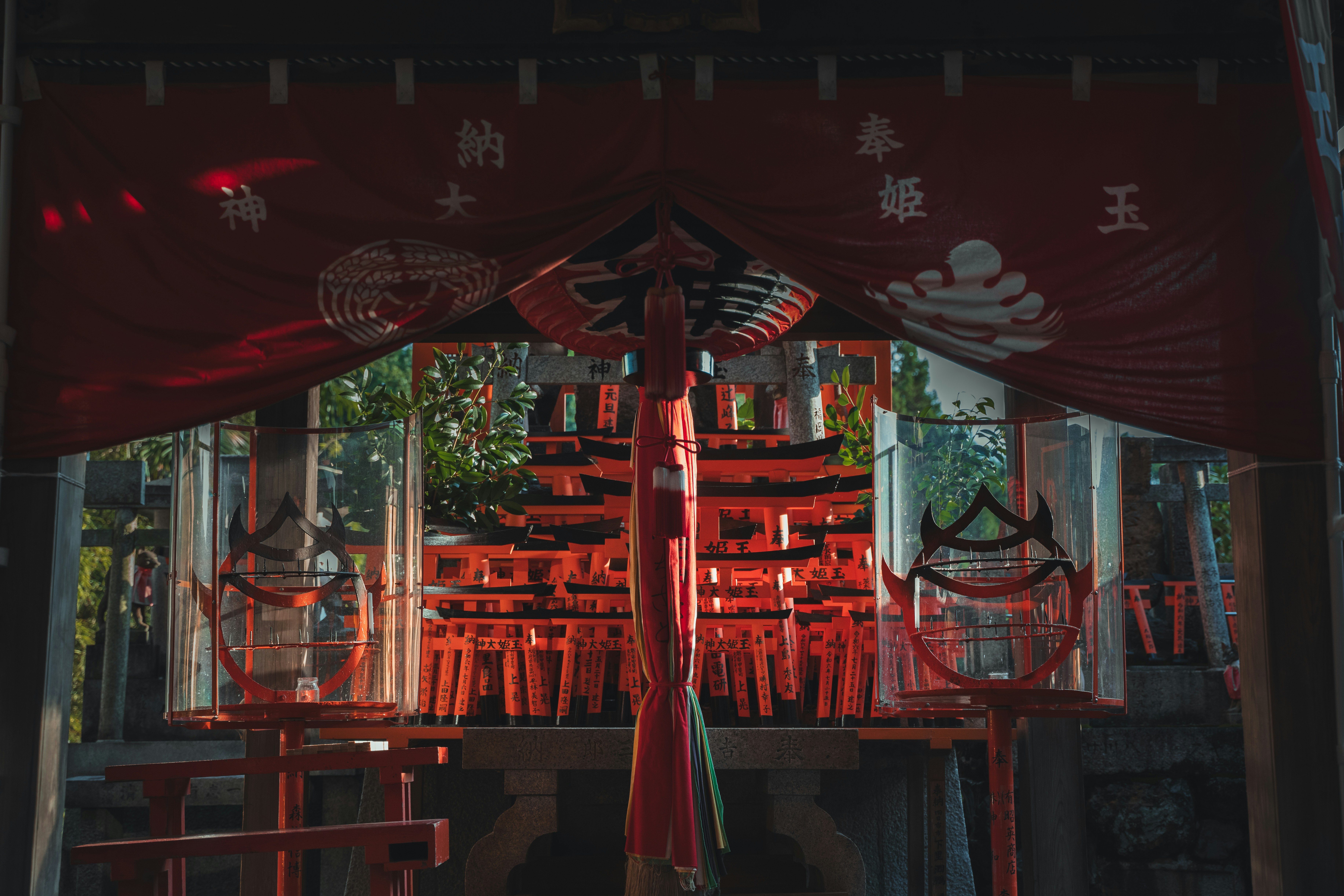 Crimson Shrine Corridor of Wishes and Lanterns