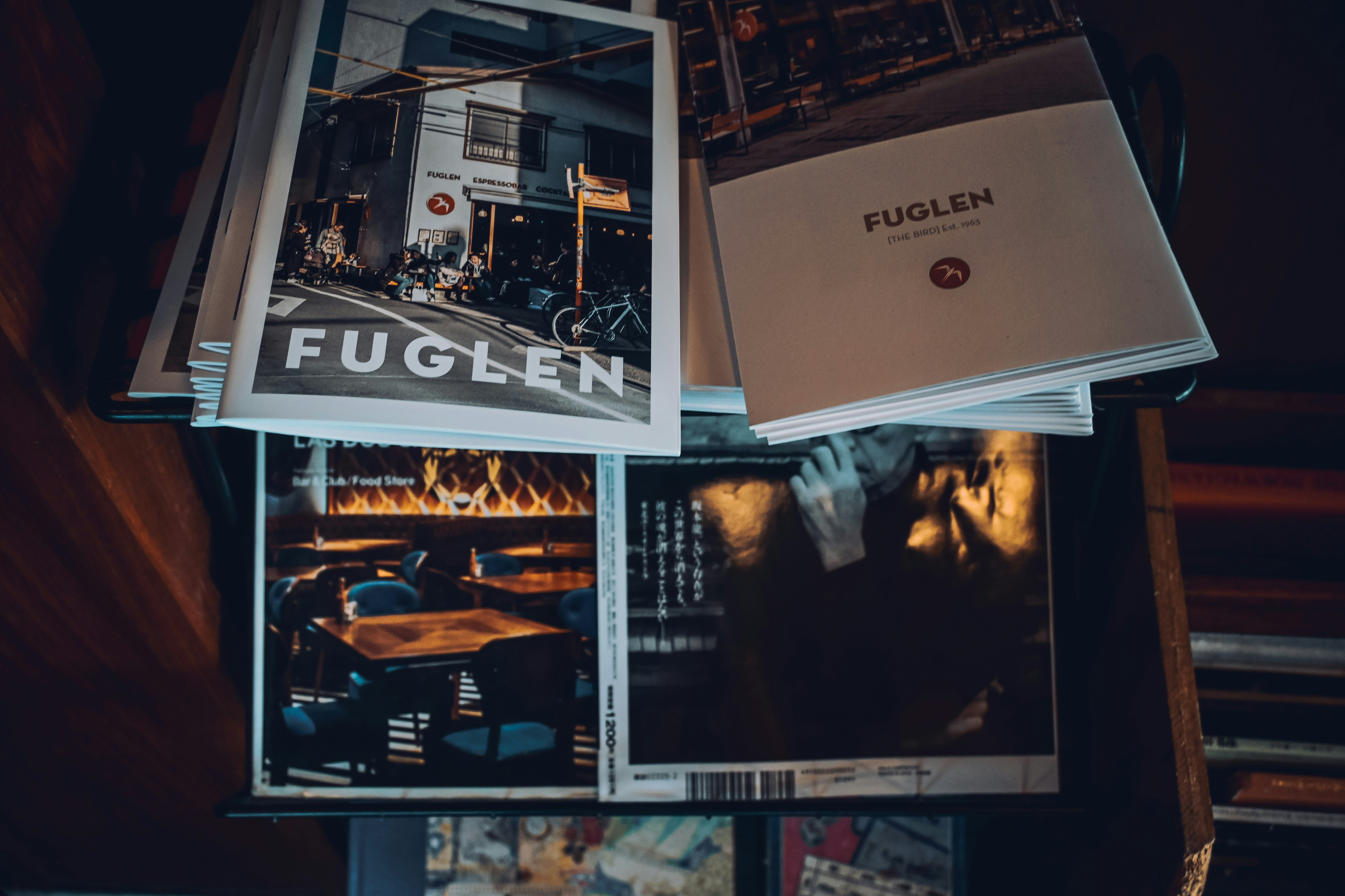 Moody Magazine Stack: FUGLEN in Velvet Amber and Indigo Glow