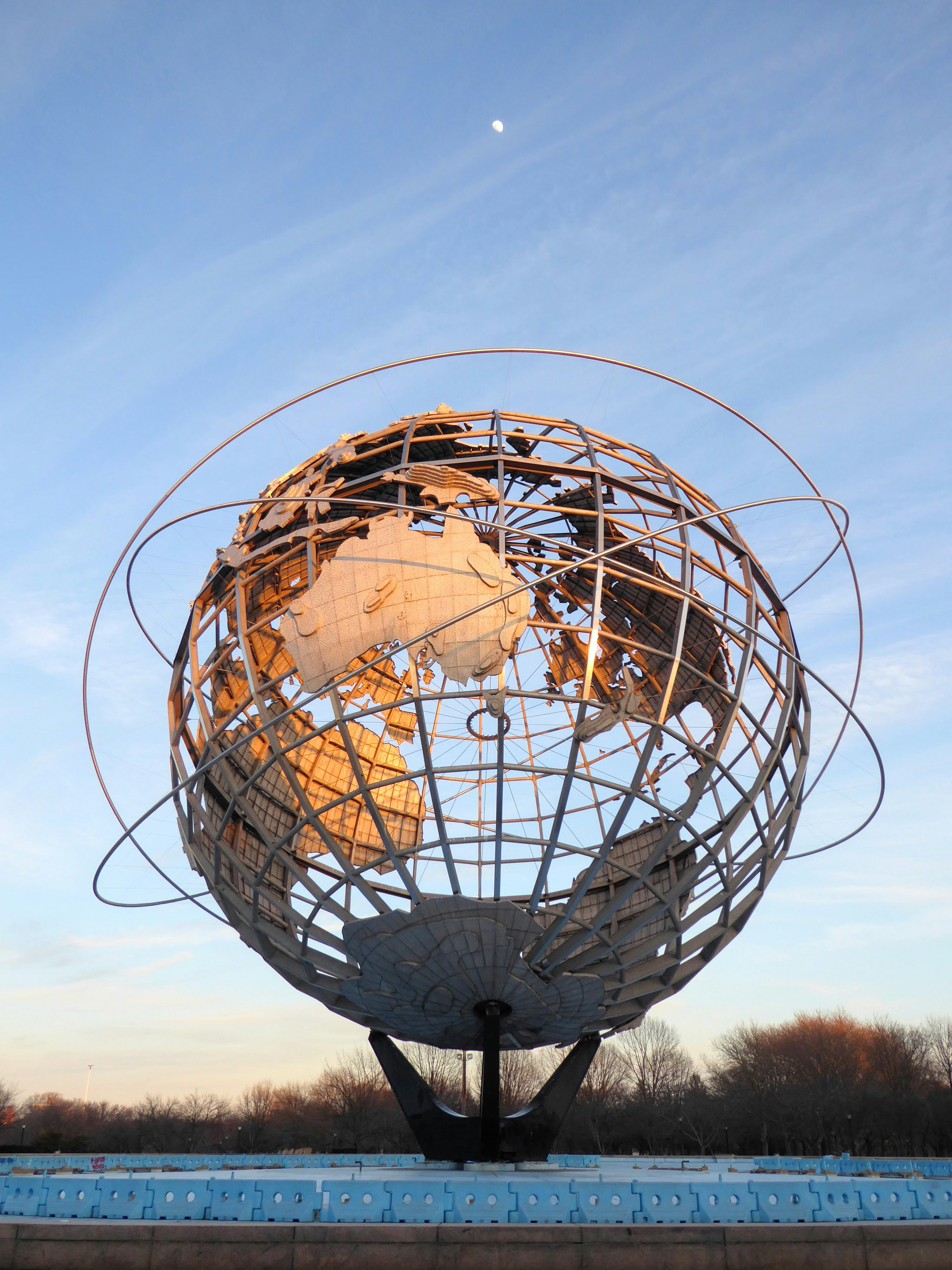 A large metal globe with a sky background photo – Free Planet Image on ...