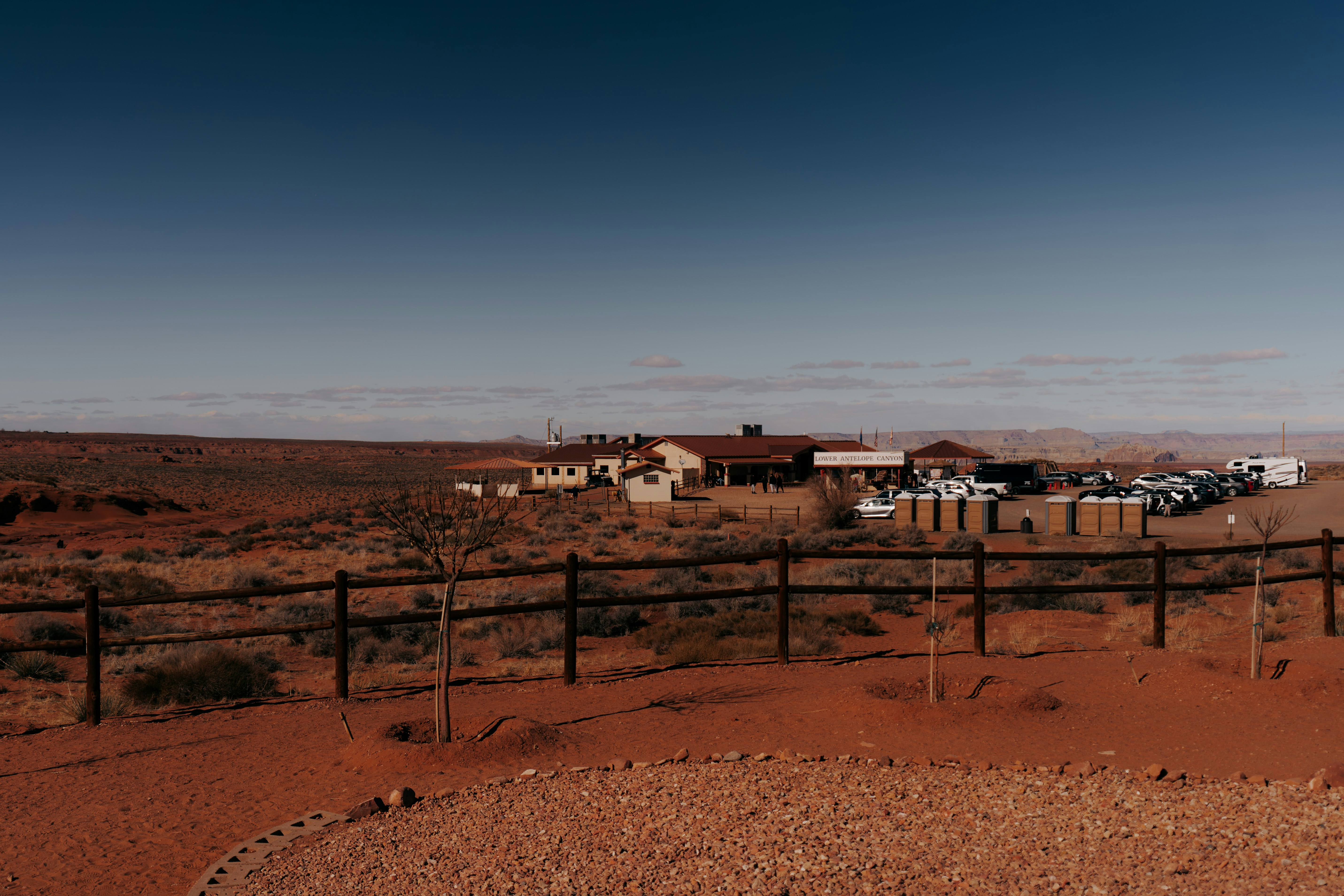Desert Outpost Under Wide Skies