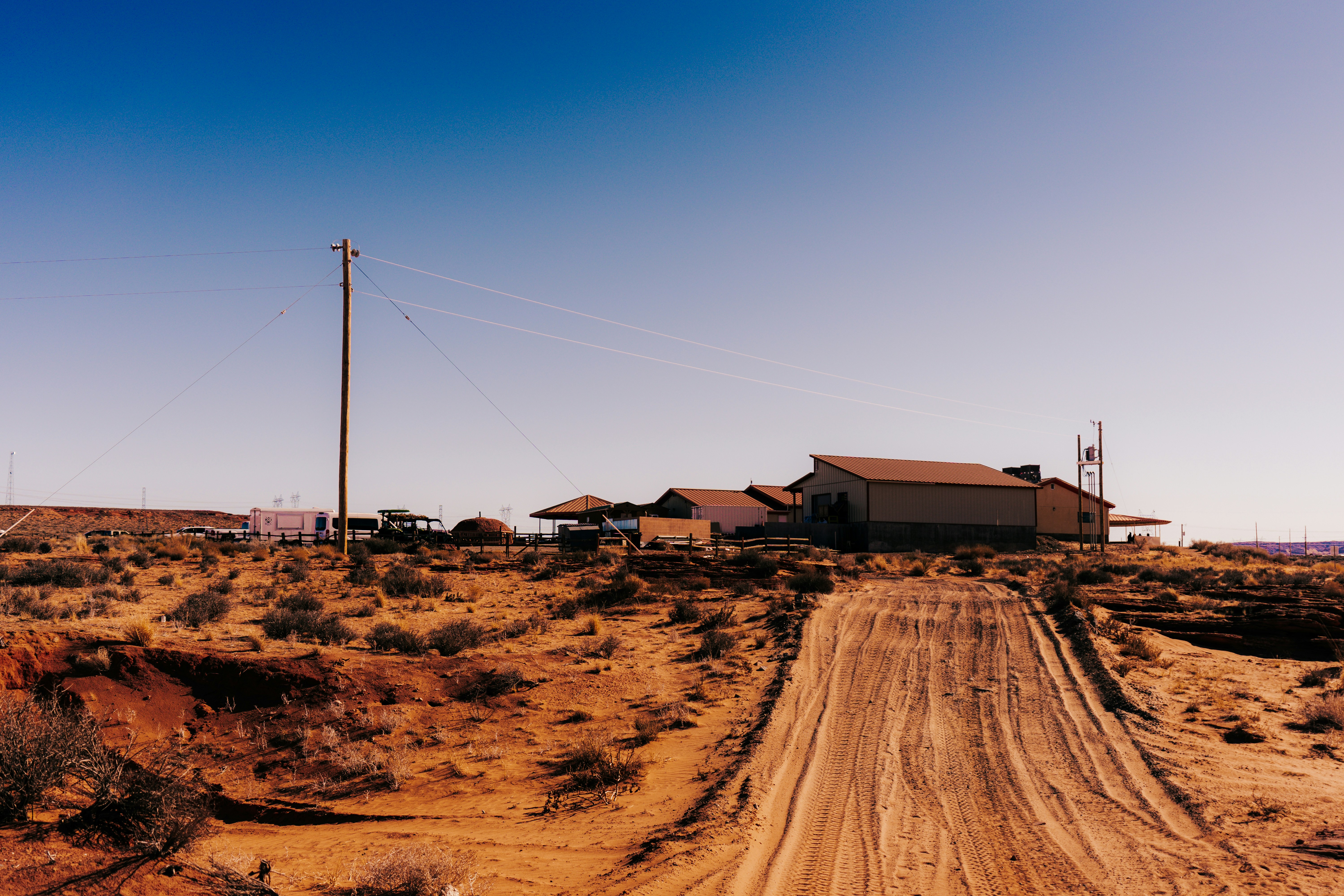 Desert Outpost at the End of a Rutted Road