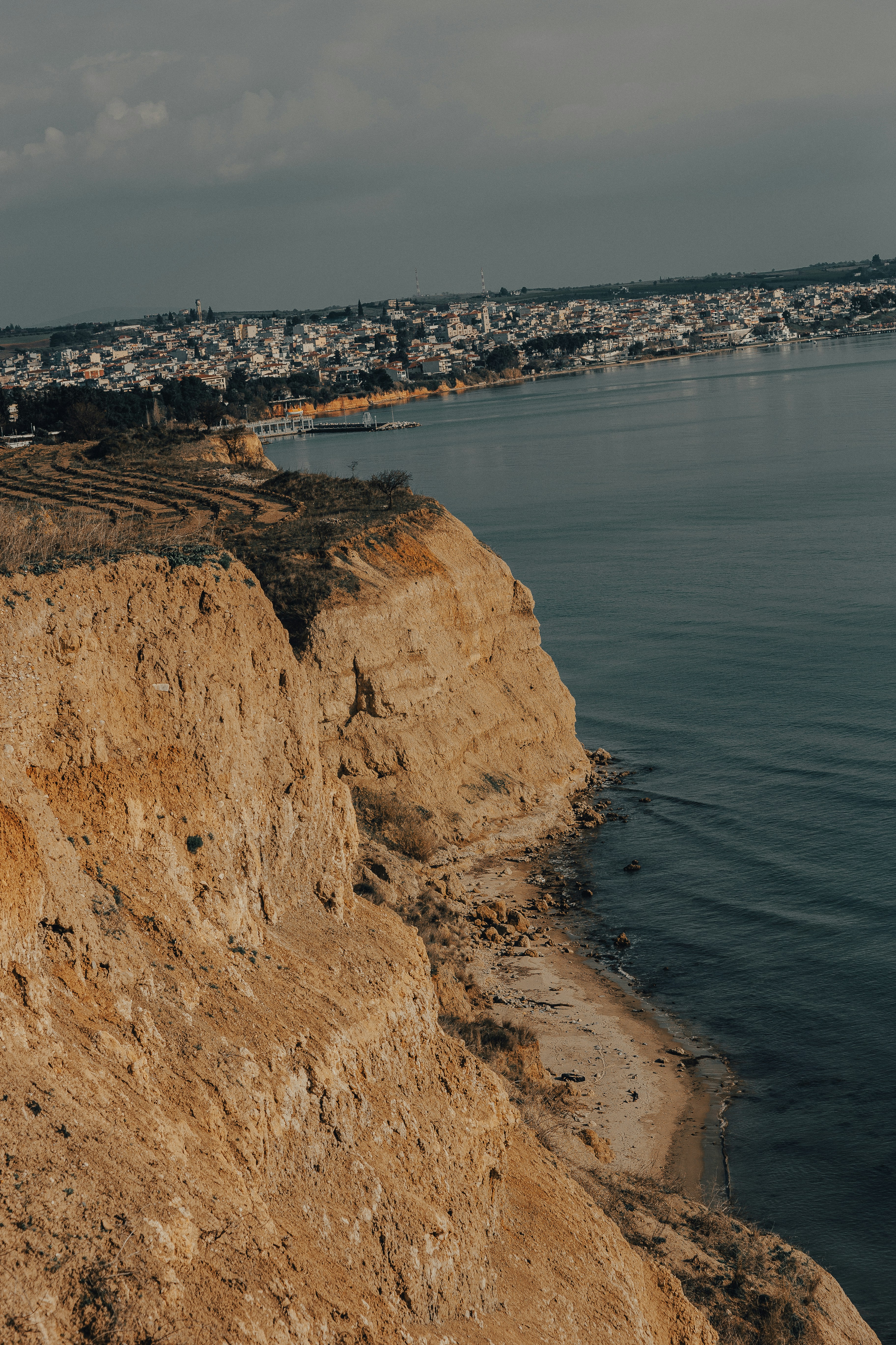 Clifftop Dawn Over a Quiet Coastal Town