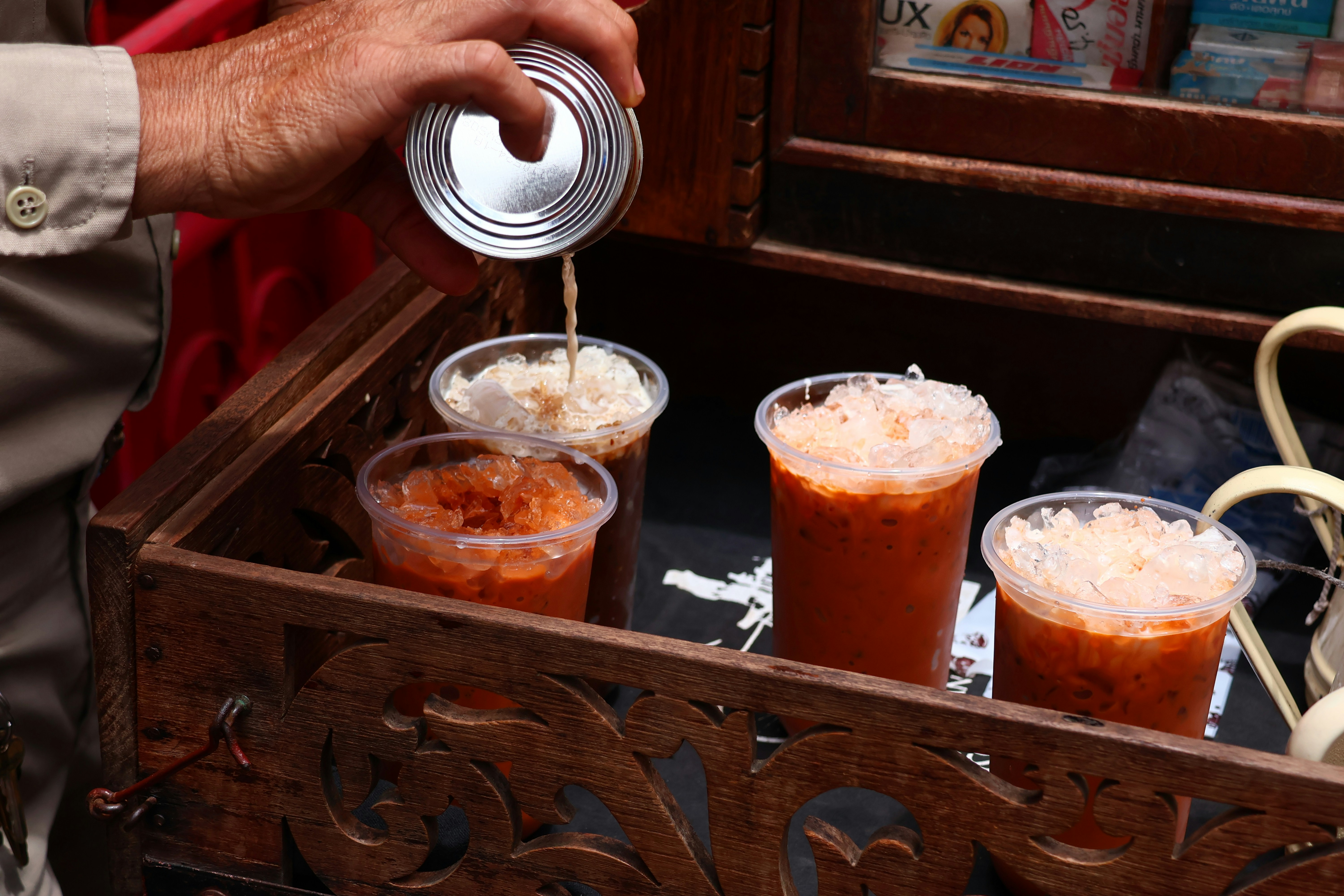 Artisan Tea Pour at the Market Stall