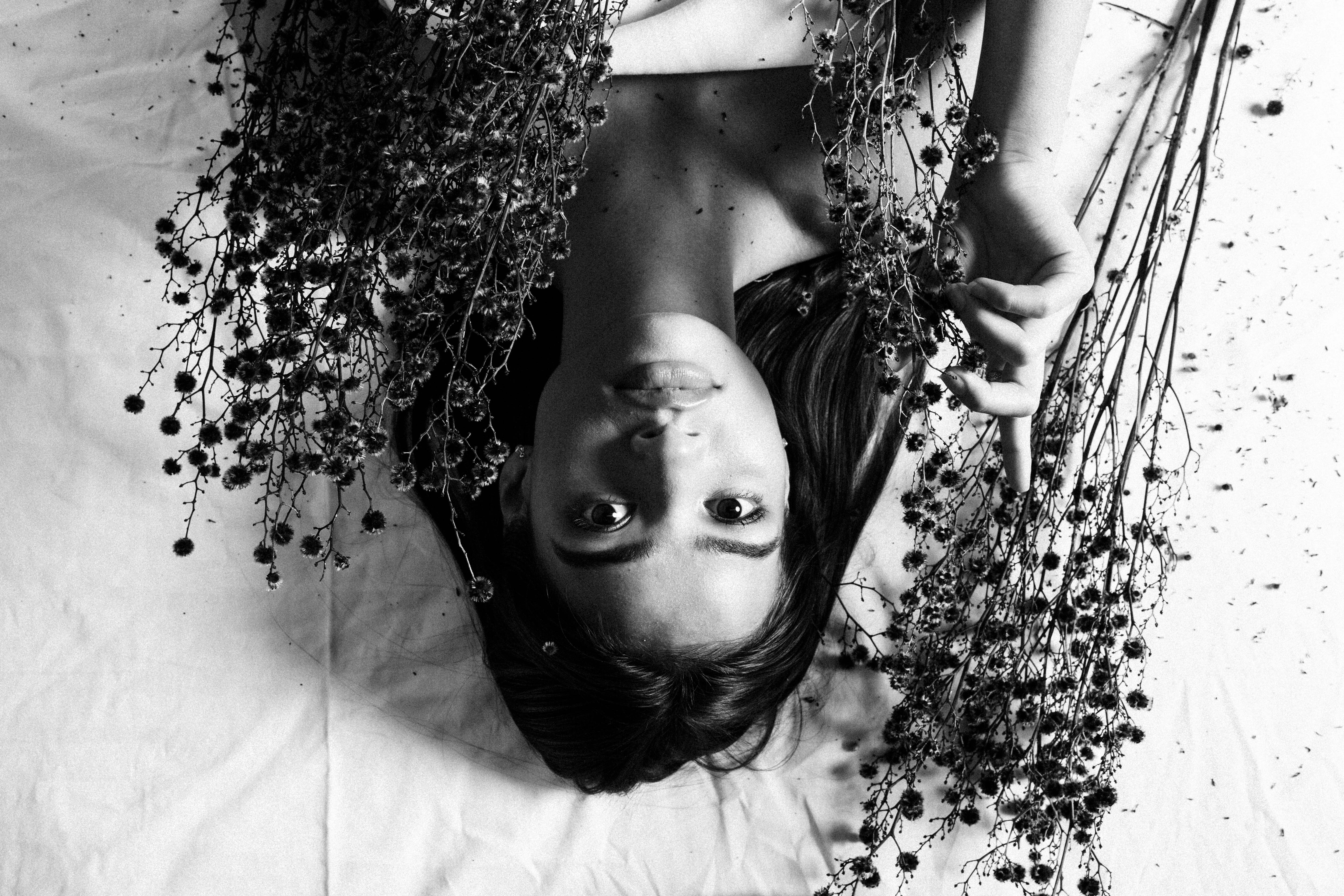 Timeless Whispers: Monochrome Floral Dreamscape