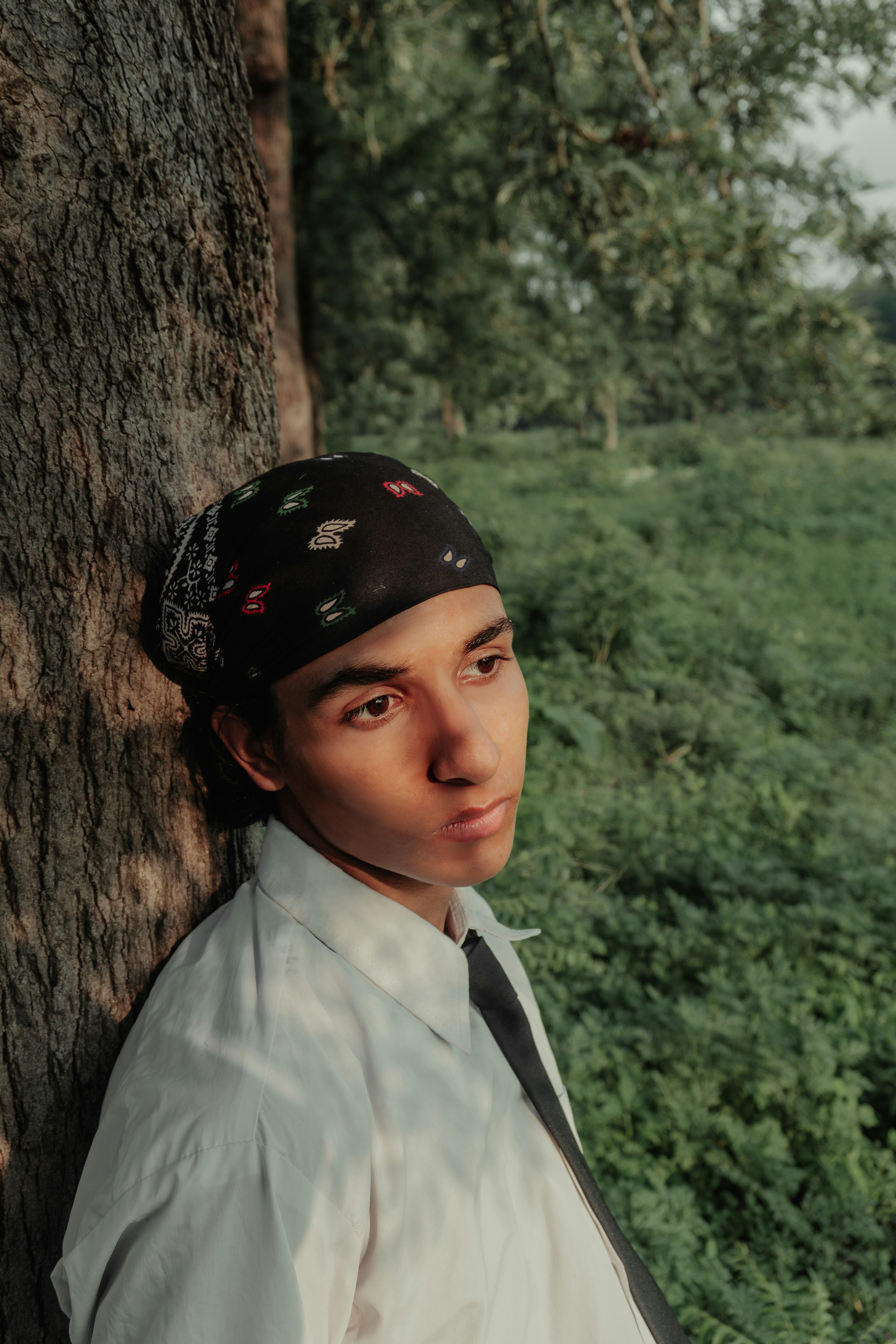 Quiet Gaze by the Pines: A Portrait Leaning into the Forest